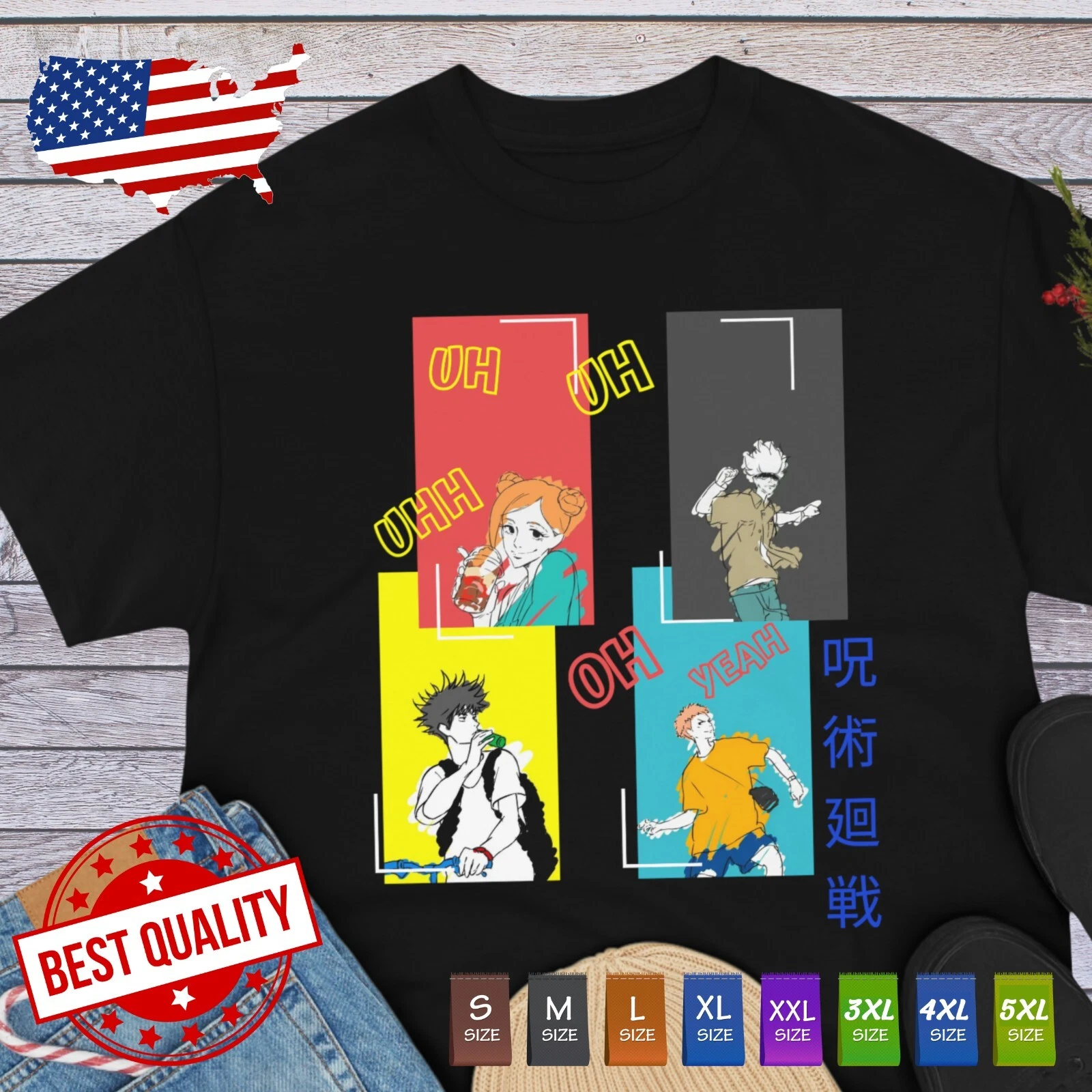 Jujutsu Kaisen Kawaii Anime Clothing Manga Shirt Japanese Tee Gojo ...