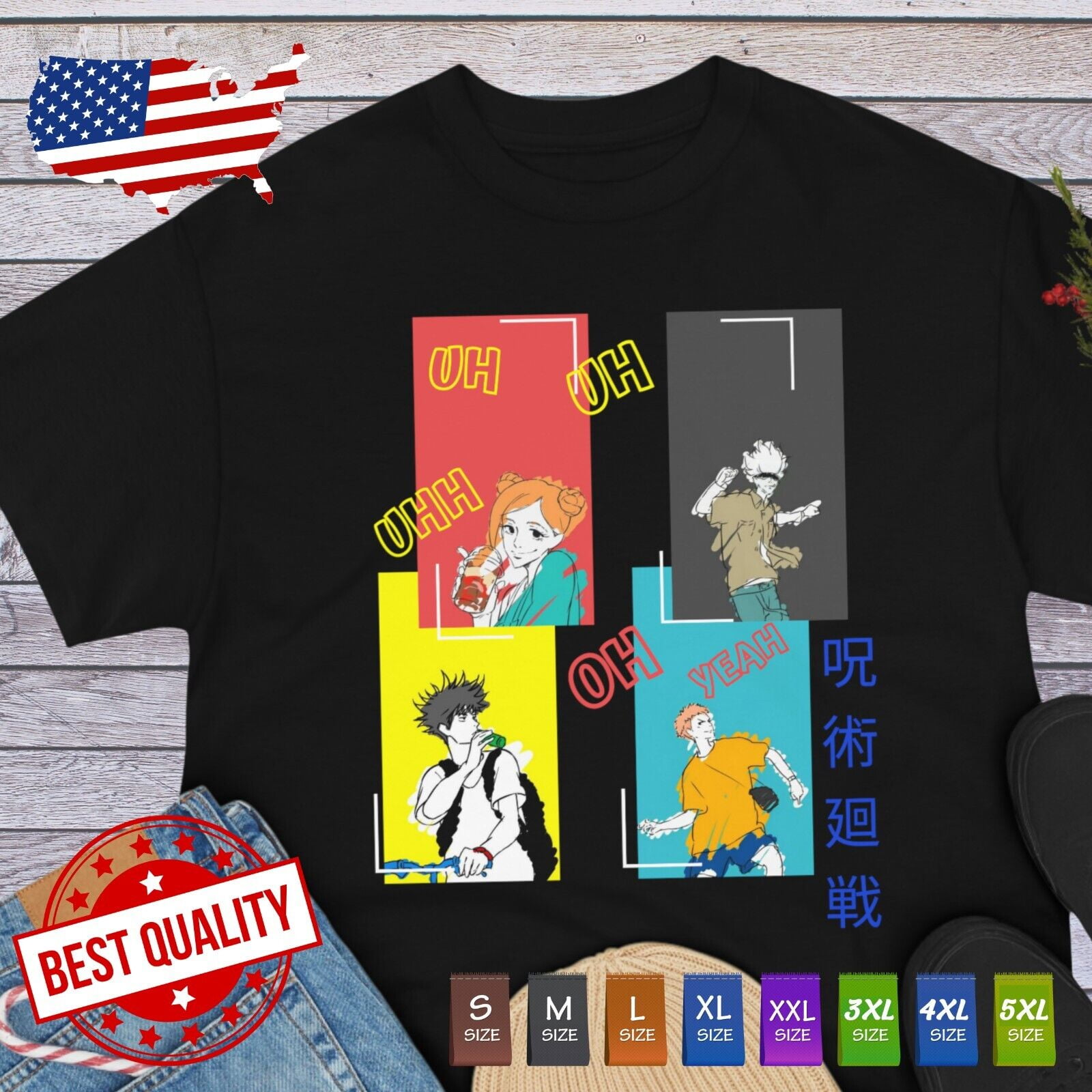 Jujutsu Kaisen Kawaii Anime Clothing Manga Shirt Japanese Tee Gojo ...