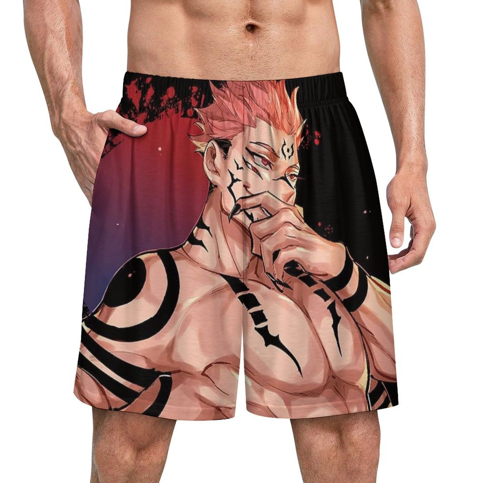 Jujutsu Kaisen Men's Sleepwear Shorts Pajama Bottom Lounge Sleep Pajama ...
