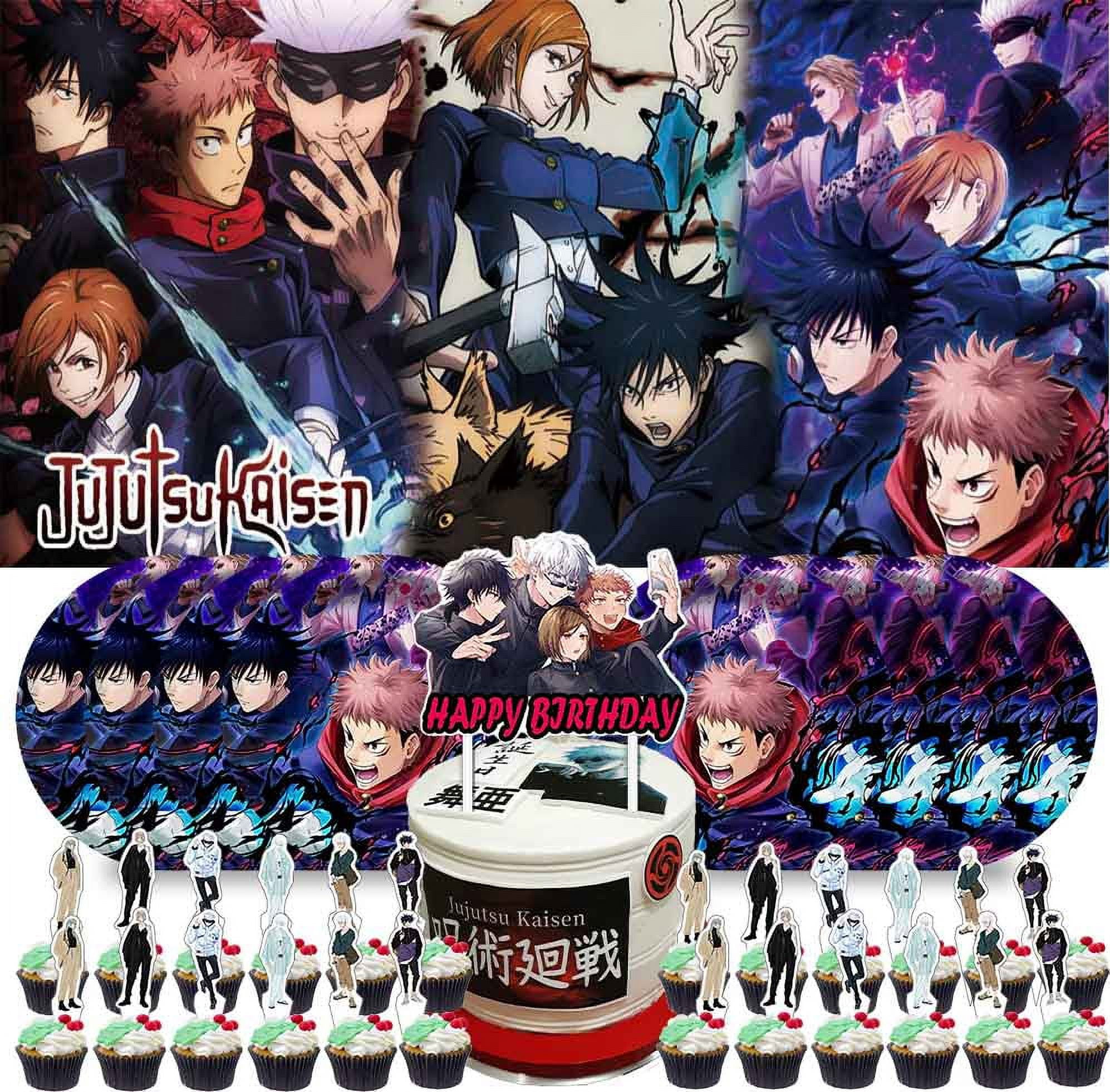 Jujutsu Kaisen Party Supplies Birthday Decorations Plates Banner Kids ...