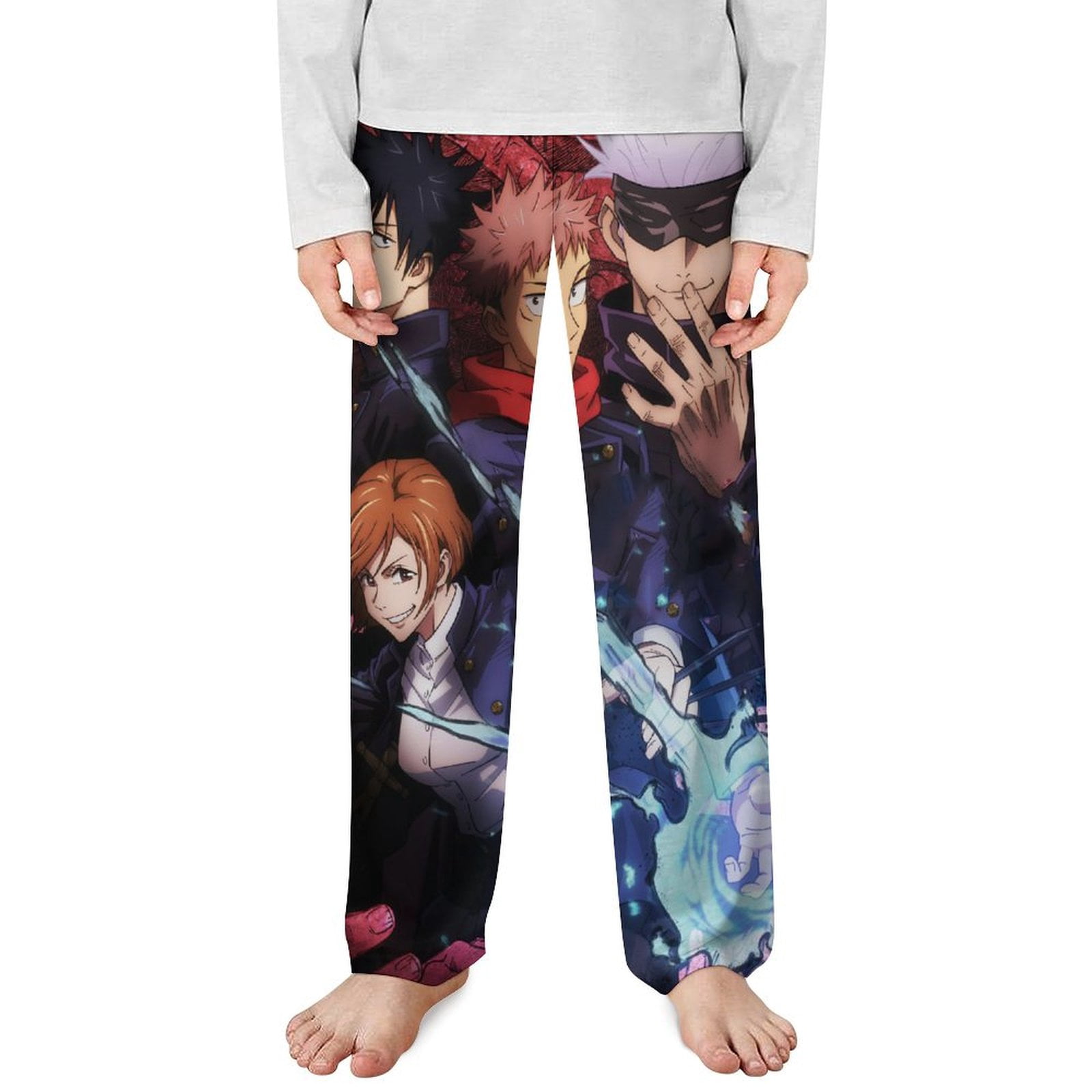 Jujutsu Kaisen Poster Comfy Pajamas For Kids Cozy Lounge Straight Leg ...