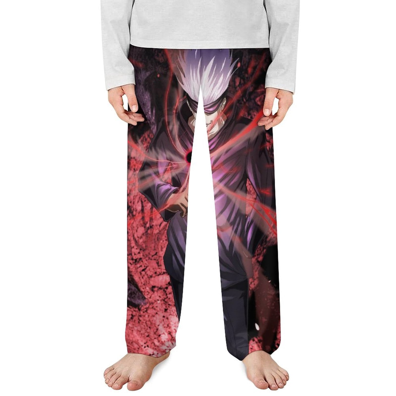 Jujutsu Kaisen Poster Comfy Pajamas For Kids Cozy Lounge Straight Leg ...