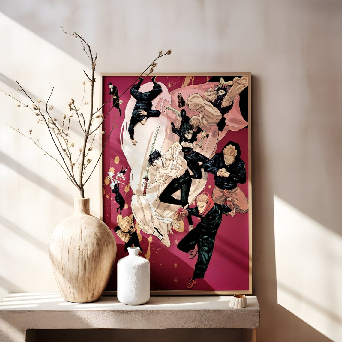 Jujutsu Kaisen Poster Wall Art, Manga Art Japanese Anime Poster, Anime ...