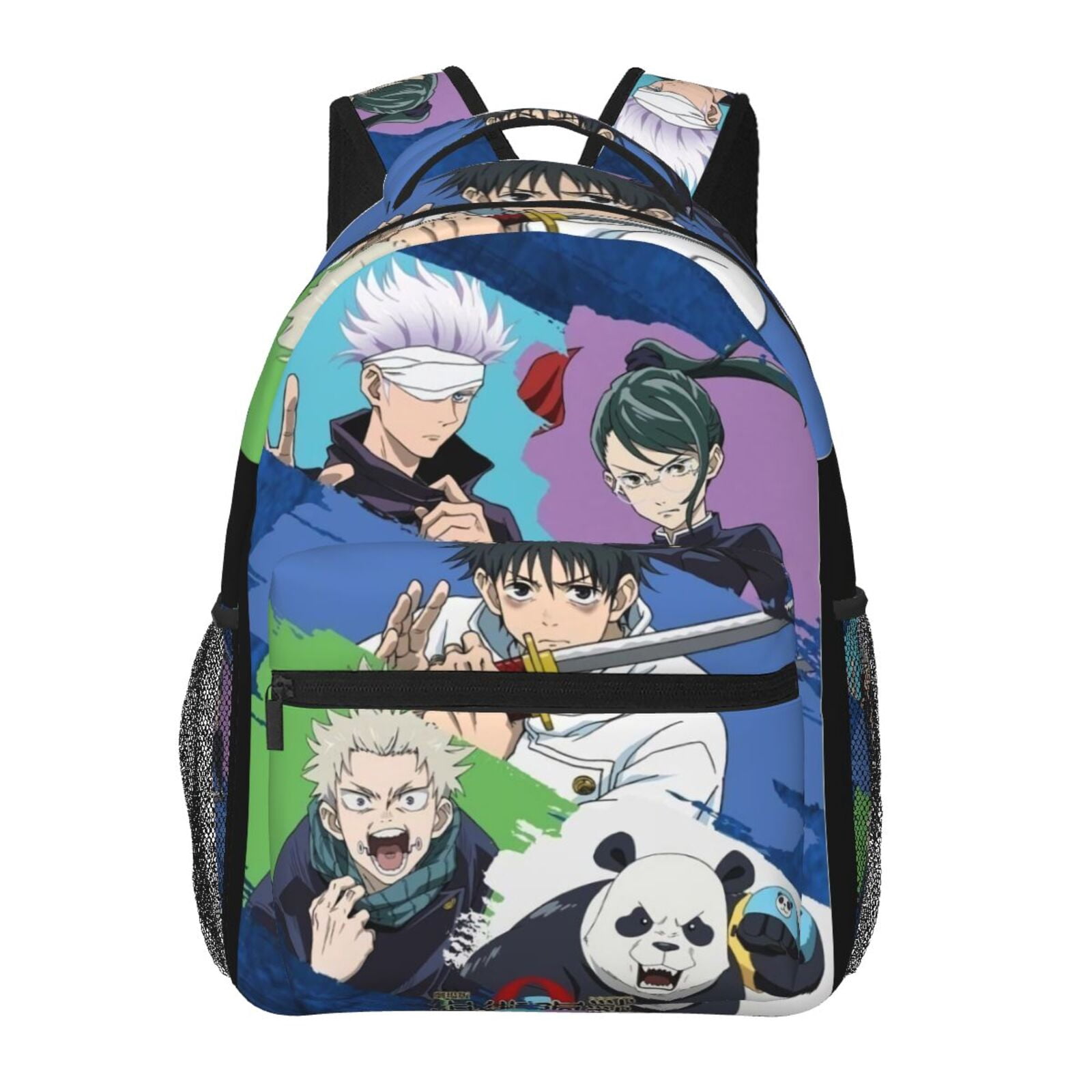 Jujutsu Kaisen Print Cartoon Laptop Backpack, Multifunction Casual ...