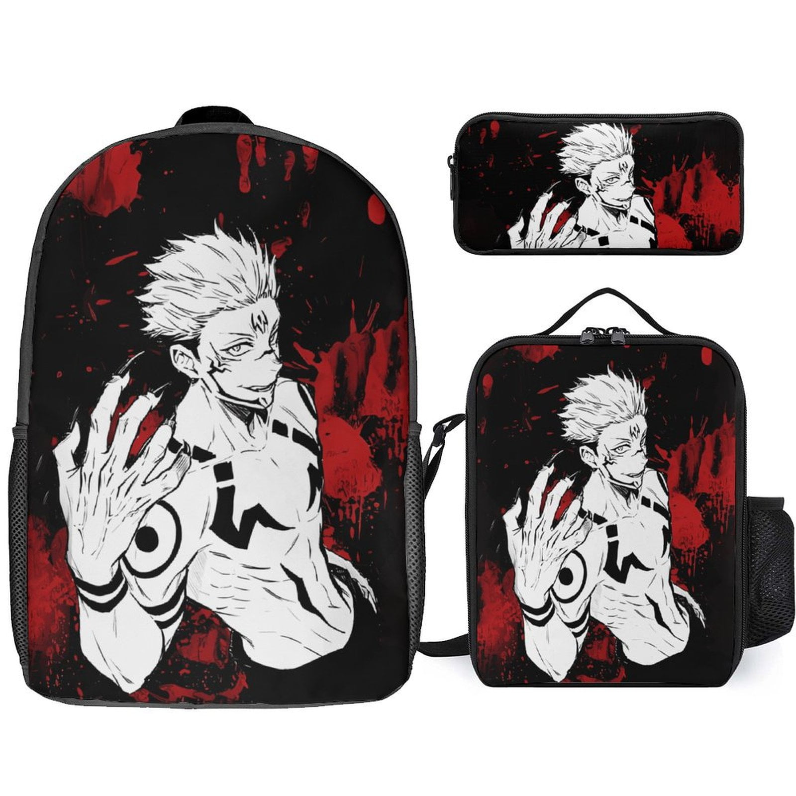 Jujutsu Kaisen Ryomen Sukuna Backpack 3 Piece Set Laptop Work Backpack ...