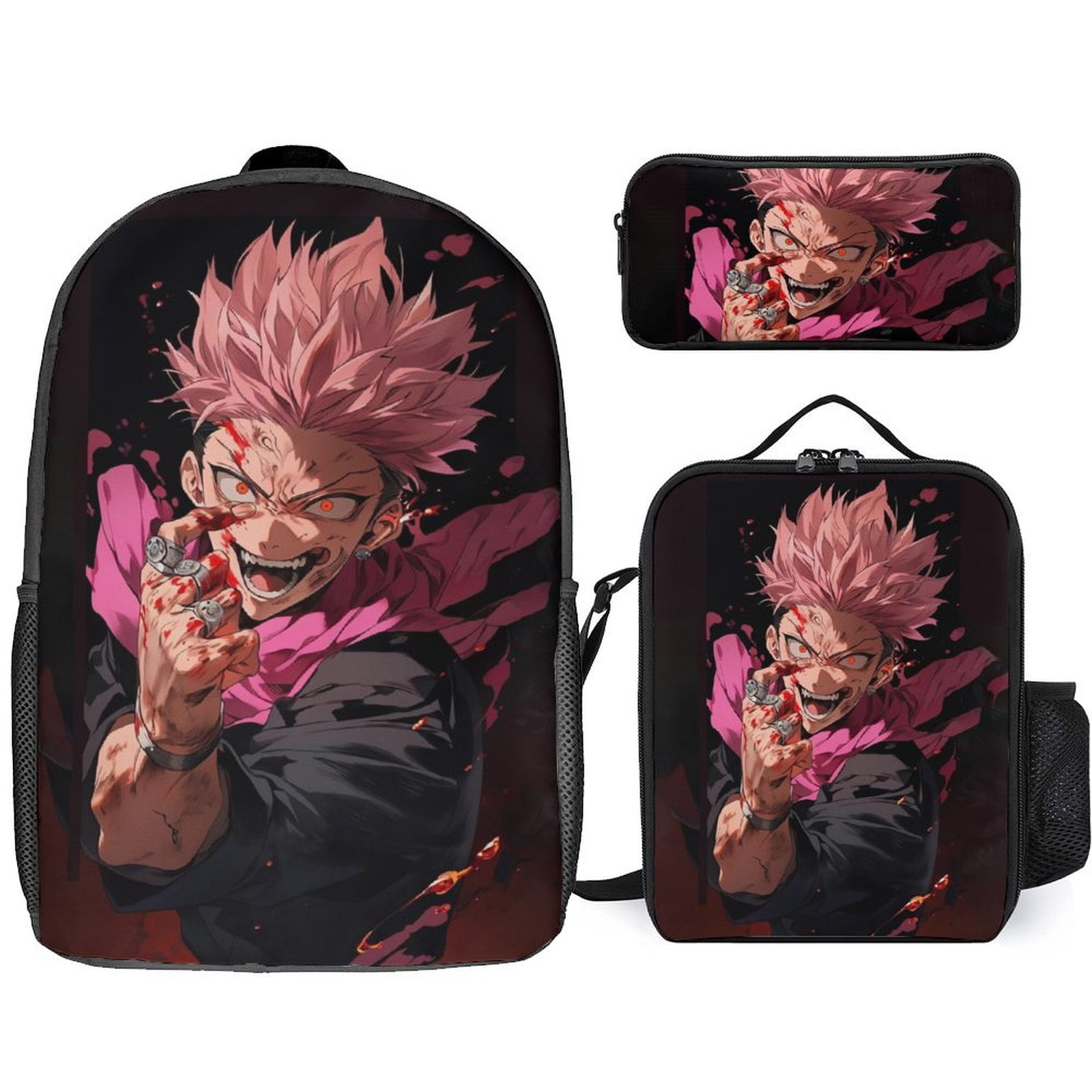 Jujutsu Kaisen Ryomen Sukuna Backpack 3 Piece Set Laptop Work Backpack ...
