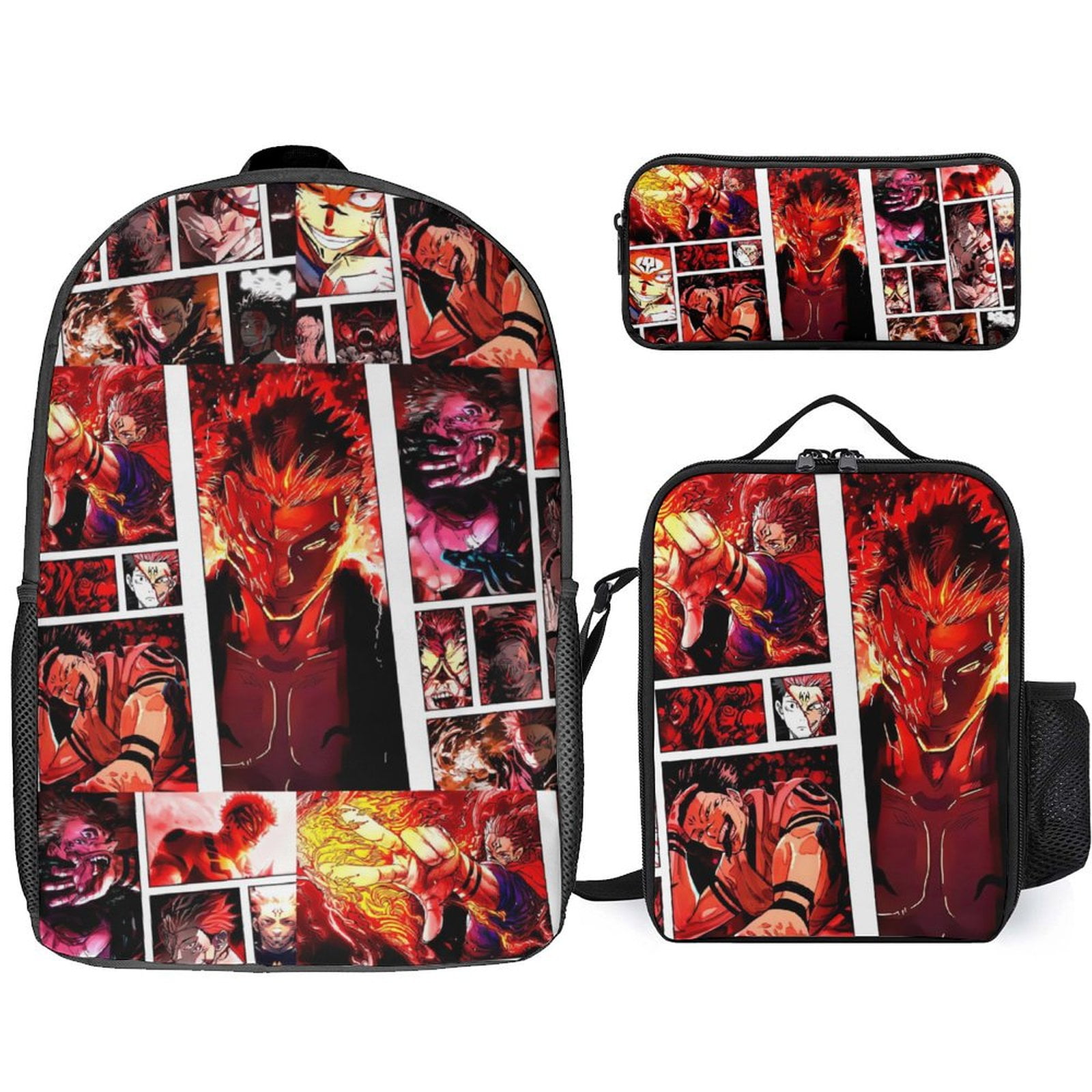 Jujutsu Kaisen Ryomen Sukuna Backpack 3 Piece Set Laptop Work Backpack ...