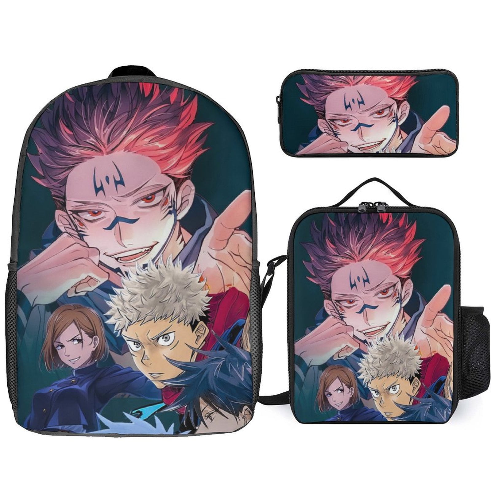 Jujutsu Kaisen Ryomen Sukuna Backpack 3 Piece Set Laptop Work Backpack ...