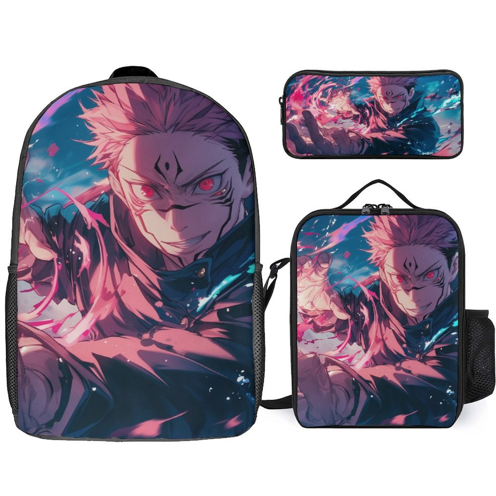 Jujutsu Kaisen Ryomen Sukuna Backpack 3 Piece Set Laptop Work Backpack ...