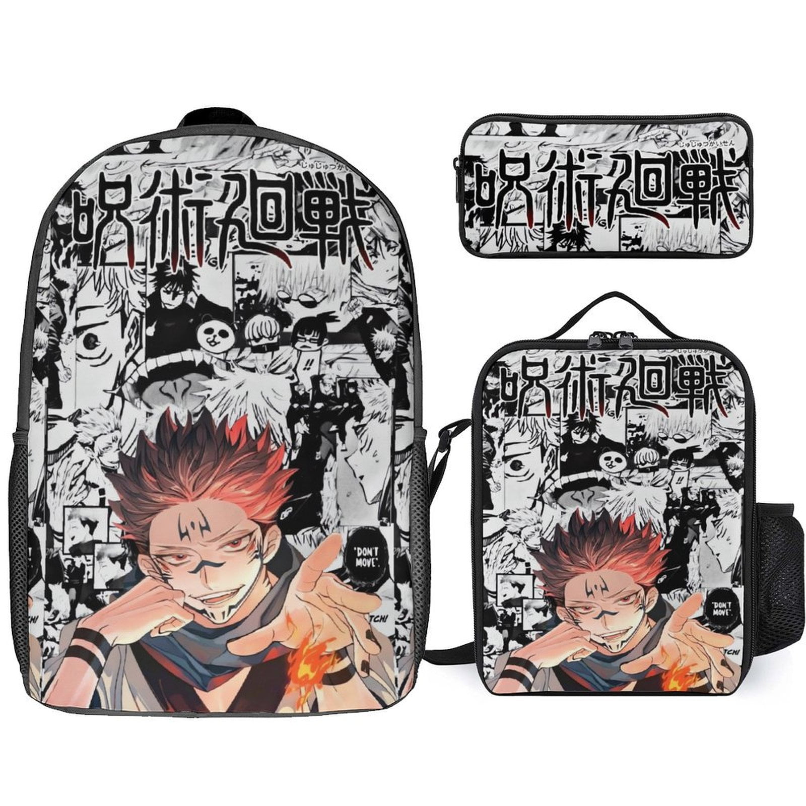 Jujutsu Kaisen Ryomen Sukuna Backpack 3 Piece Set Laptop Work Backpack ...