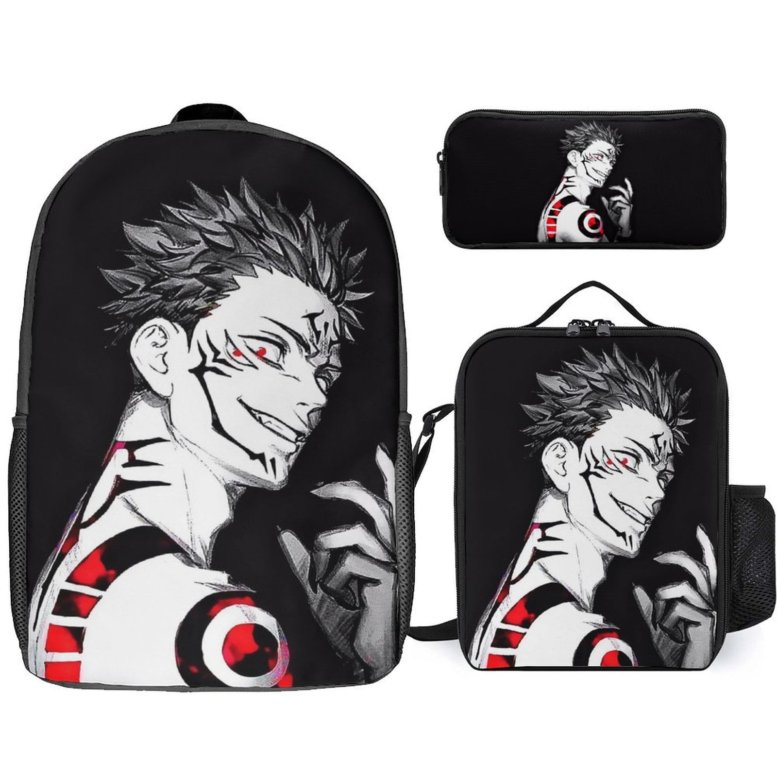 Jujutsu Kaisen Ryomen Sukuna Backpack 3 Piece Set Laptop Work Backpack ...