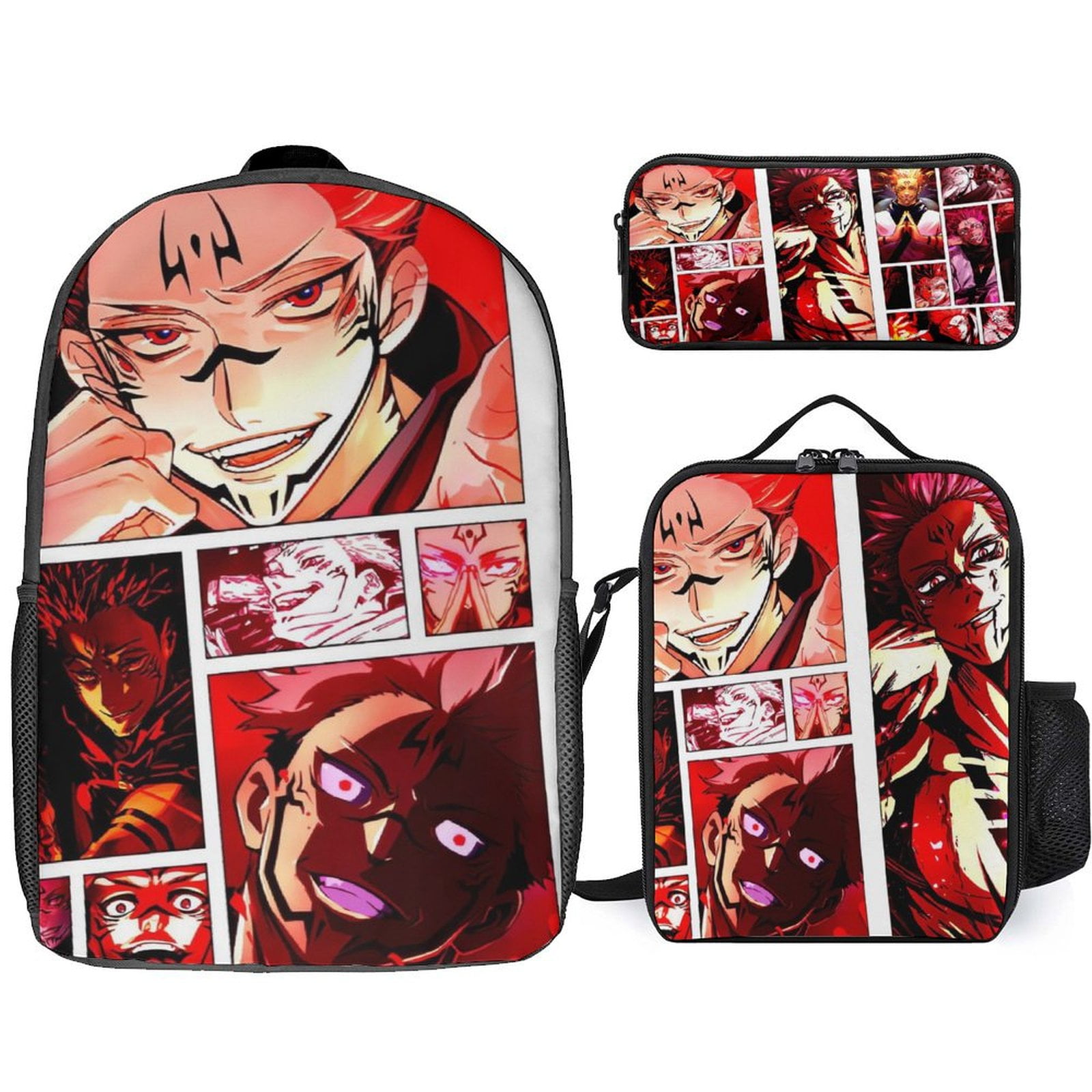 Jujutsu Kaisen Ryomen Sukuna Backpack 3 Piece Set Laptop Work Backpack ...