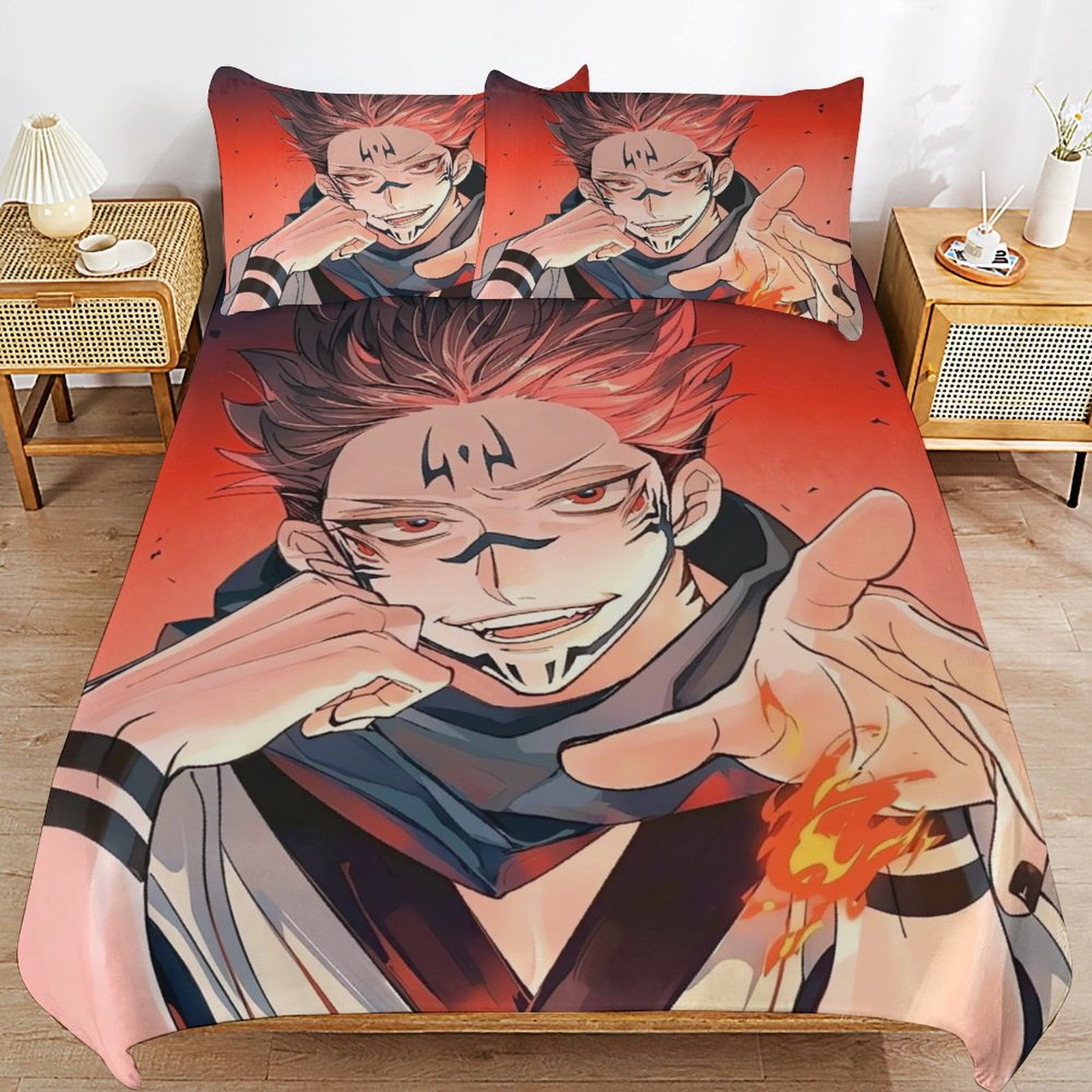 Jujutsu Kaisen Ryomen Sukuna Bed Duvet Cover Microfiber Bedding Sets 3D ...
