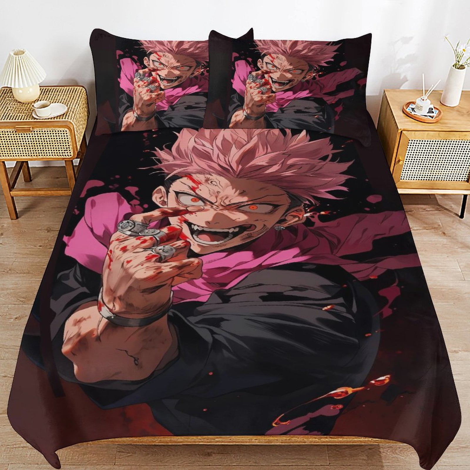 Jujutsu Kaisen Ryomen Sukuna Bed Duvet Cover Microfiber Bedding Sets 3D ...