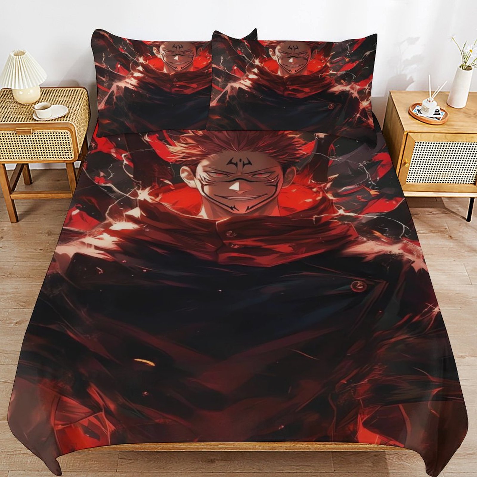 Jujutsu Kaisen Ryomen Sukuna Bed Duvet Cover Microfiber Bedding Sets 3D ...