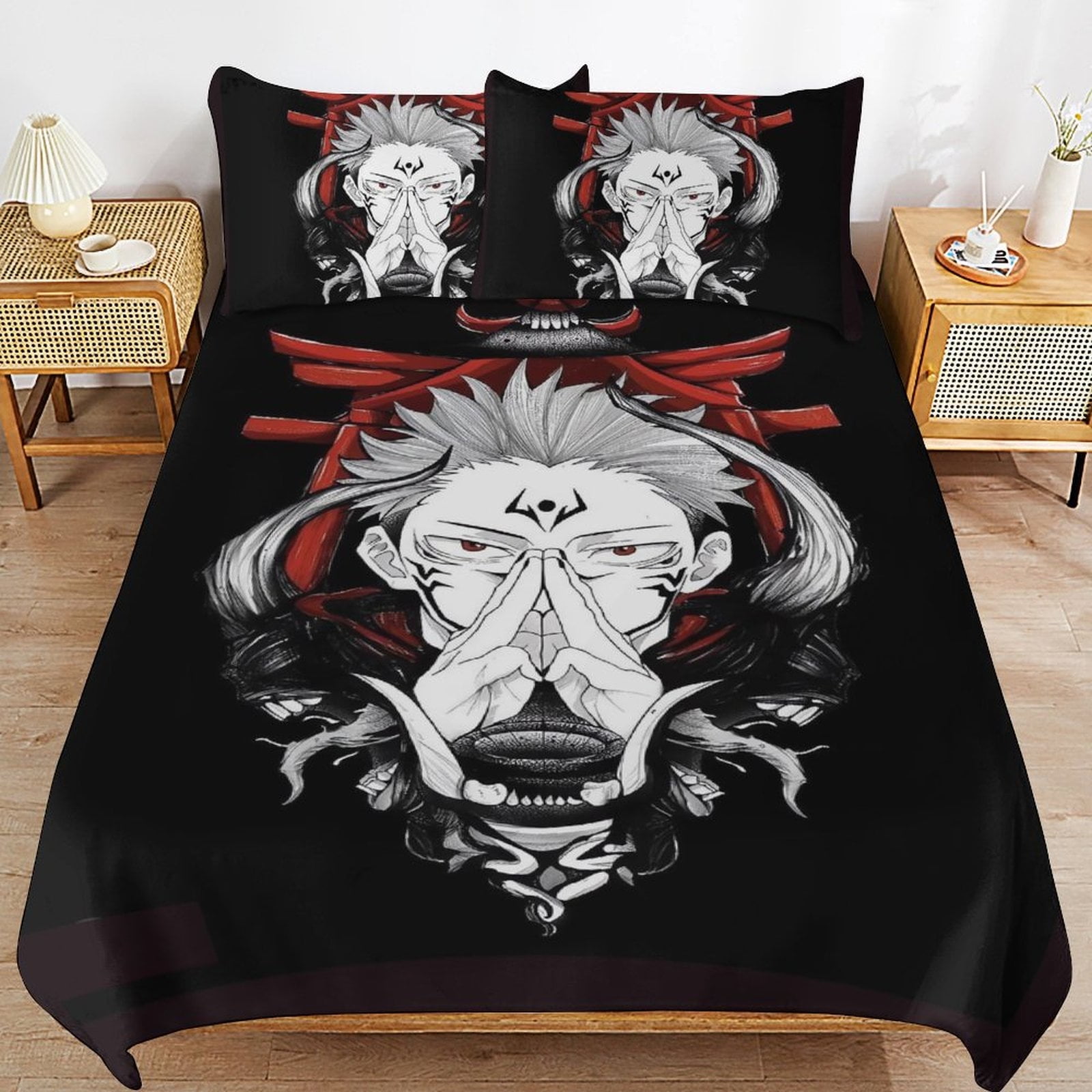 Jujutsu Kaisen Ryomen Sukuna Bed Duvet Cover Microfiber Bedding Sets 3D ...