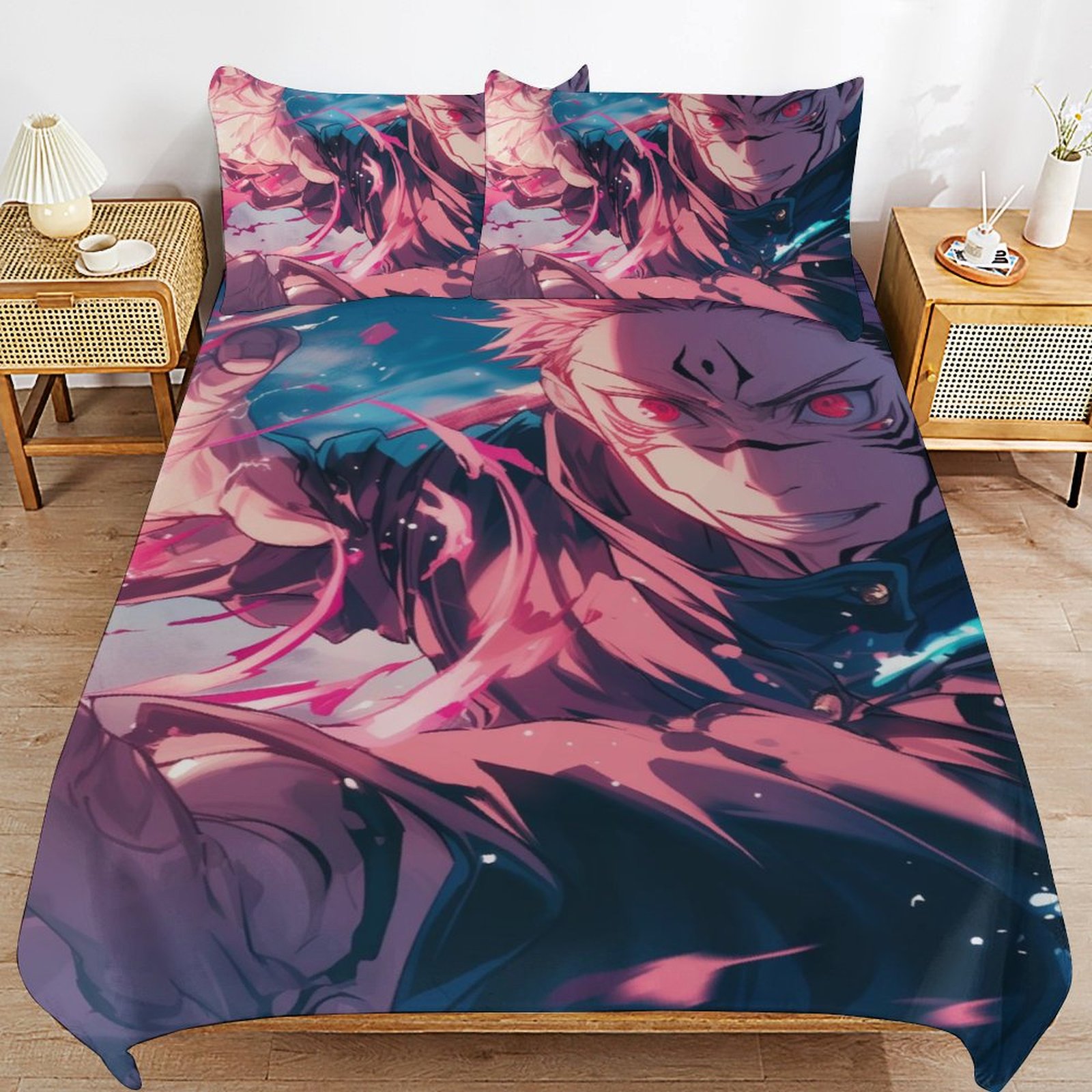 Jujutsu Kaisen Ryomen Sukuna Bed Duvet Cover Microfiber Bedding Sets 3D ...