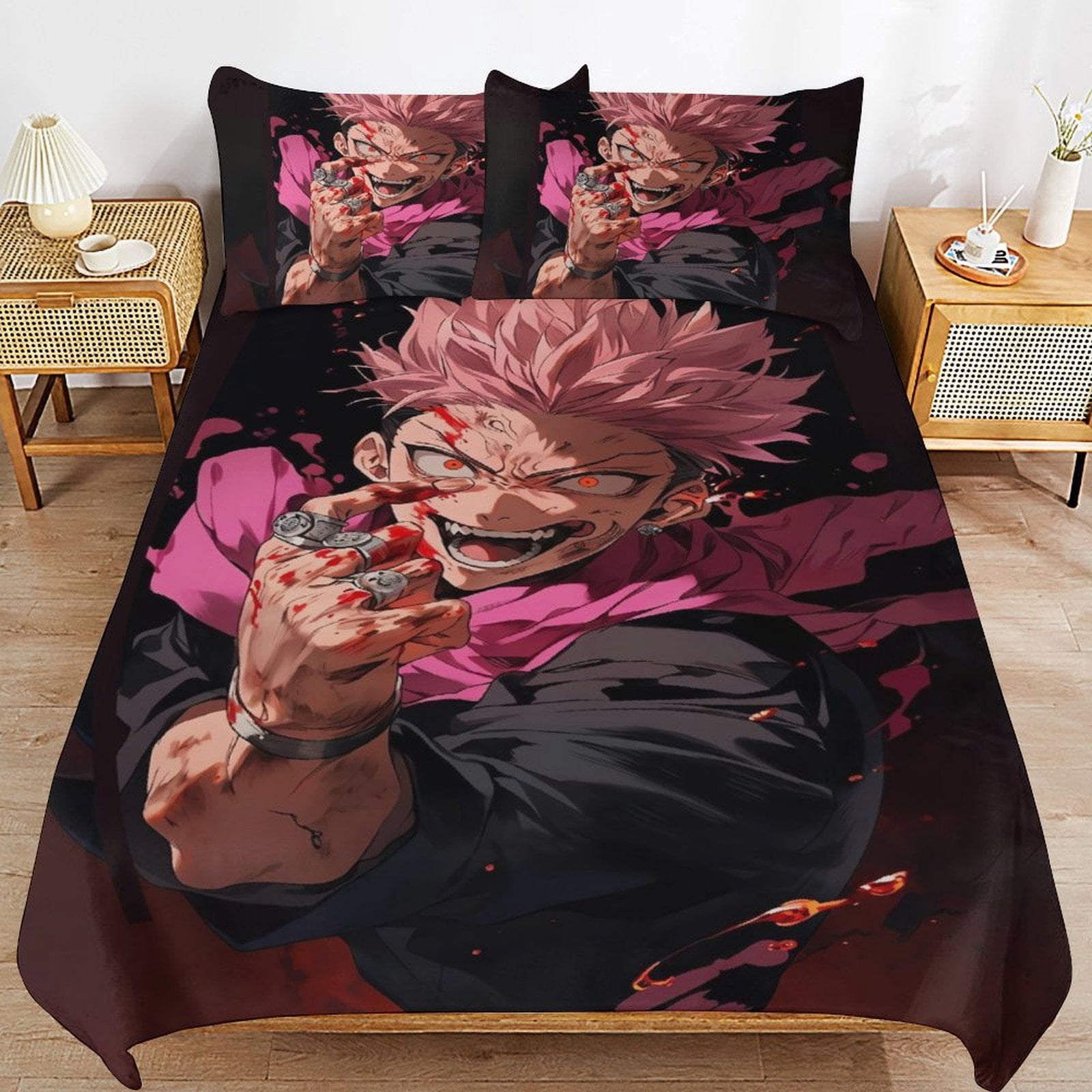 Jujutsu Kaisen Ryomen Sukuna Bed Duvet Cover Microfiber Bedding Sets 3D ...