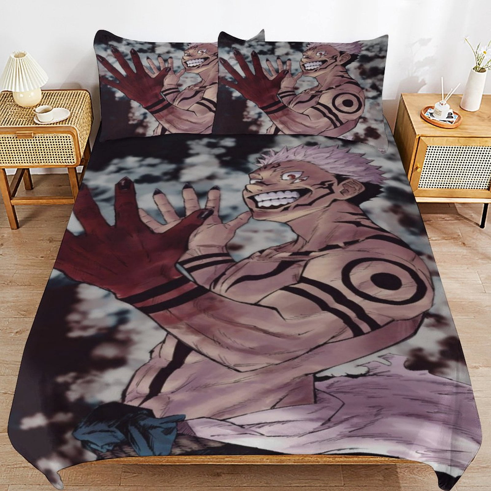 Jujutsu Kaisen Ryomen Sukuna Bed Duvet Cover Microfiber Bedding Sets 3D ...