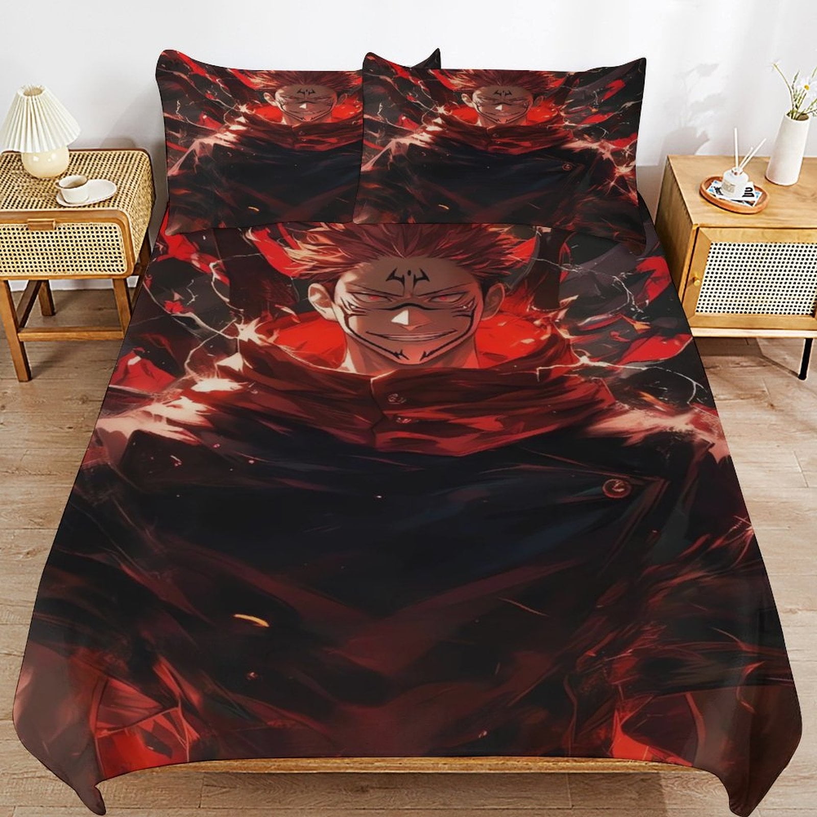 Jujutsu Kaisen Ryomen Sukuna Bed Duvet Cover Microfiber Bedding Sets 3D ...