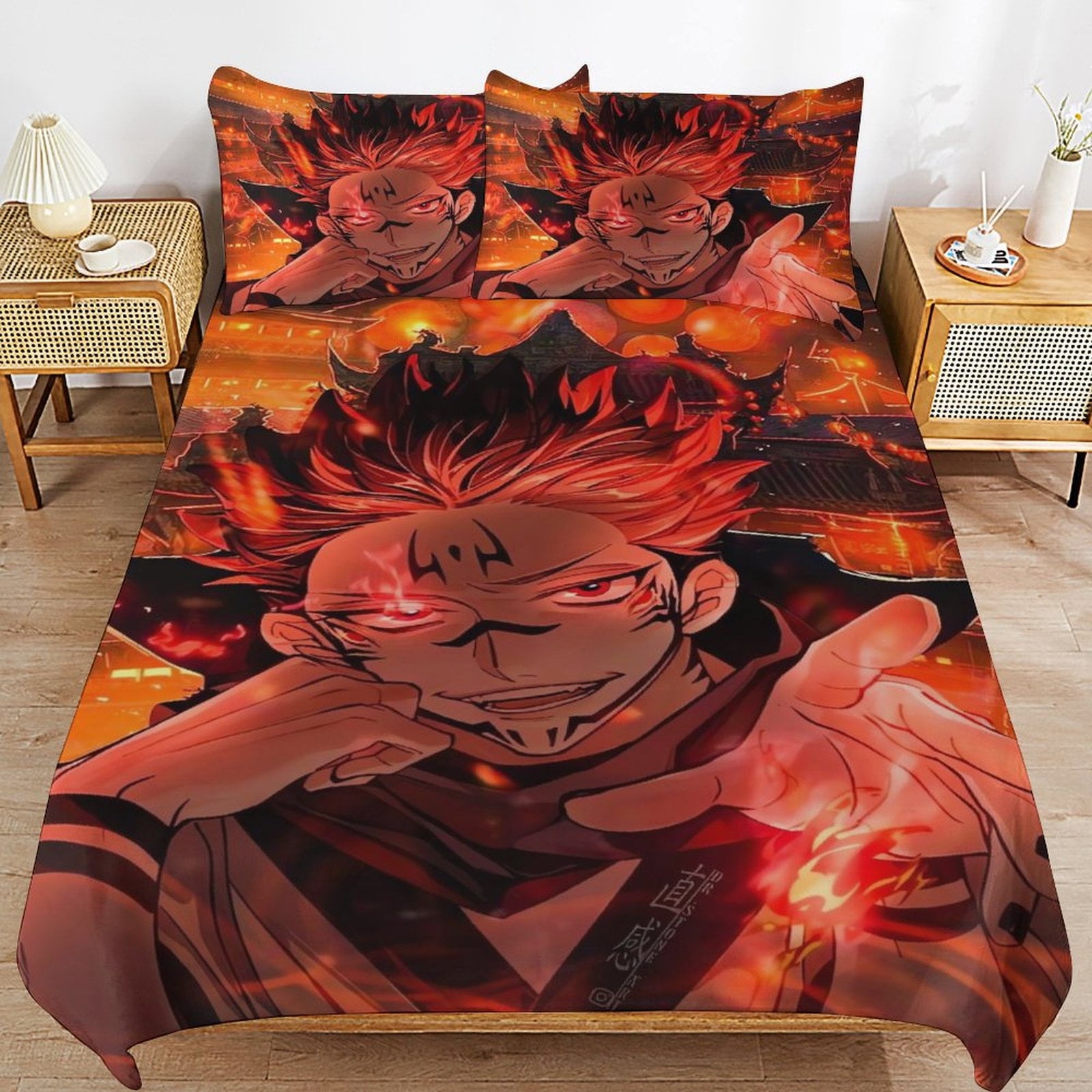 Jujutsu Kaisen Ryomen Sukuna Bed Duvet Cover Microfiber Bedding Sets 3D ...