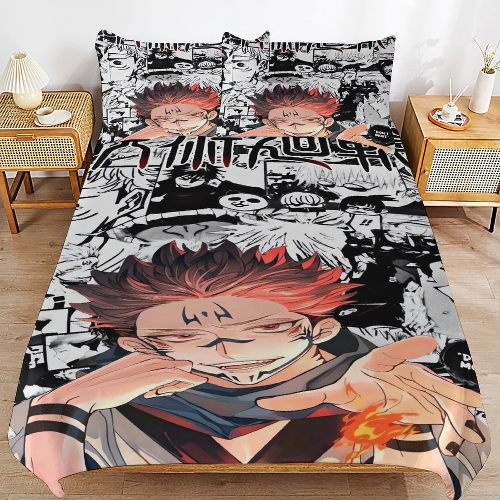 Jujutsu Kaisen Ryomen Sukuna Bed Duvet Cover Microfiber Bedding Sets 3D ...