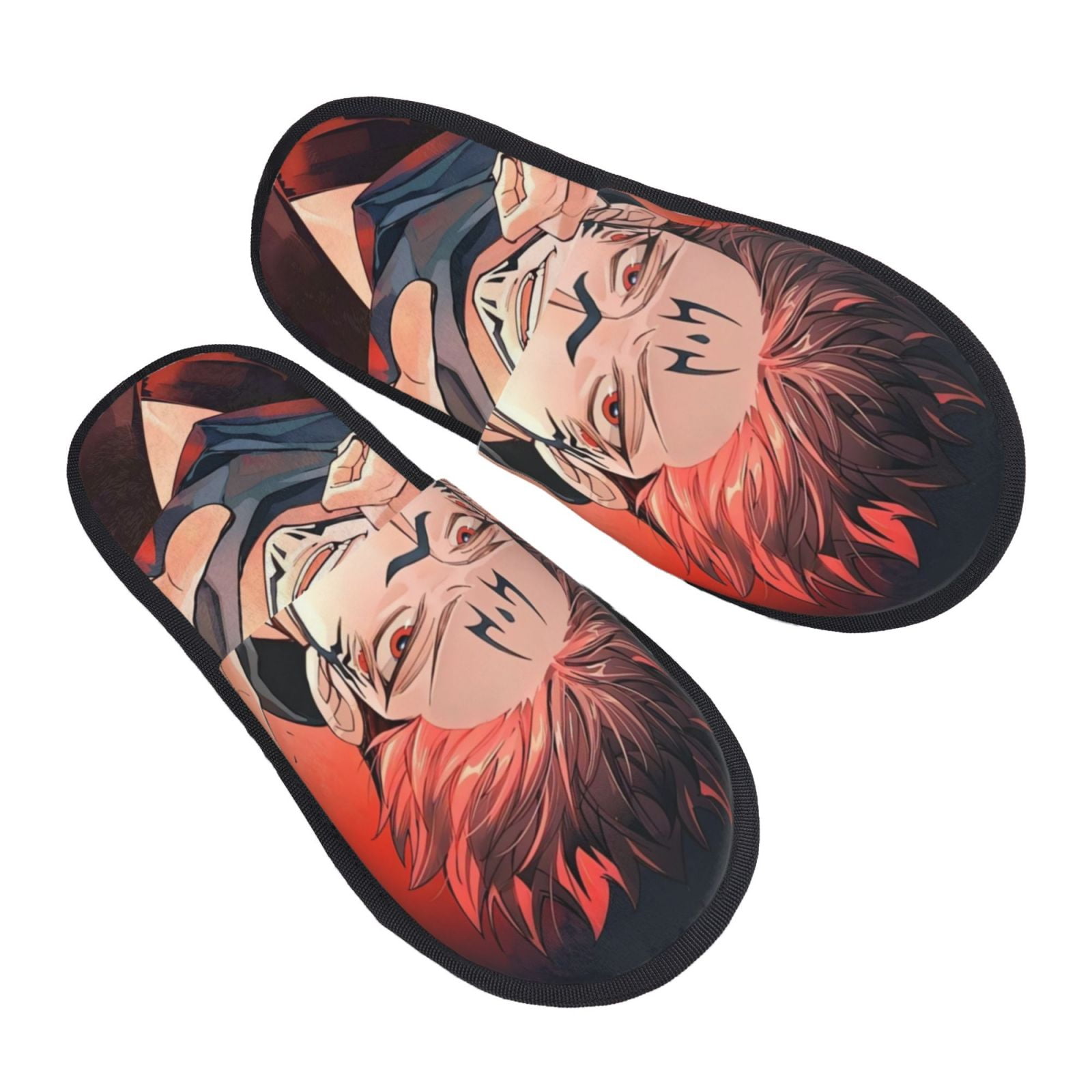 Jujutsu Kaisen Ryomen Sukuna Furry Slippers For Men Women Fuzzy House ...