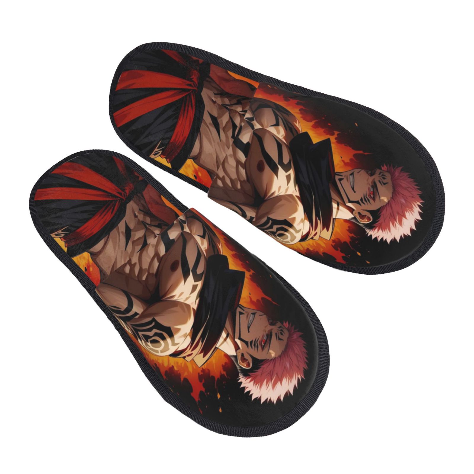 Jujutsu Kaisen Ryomen Sukuna Furry Slippers For Men Women Fuzzy House ...
