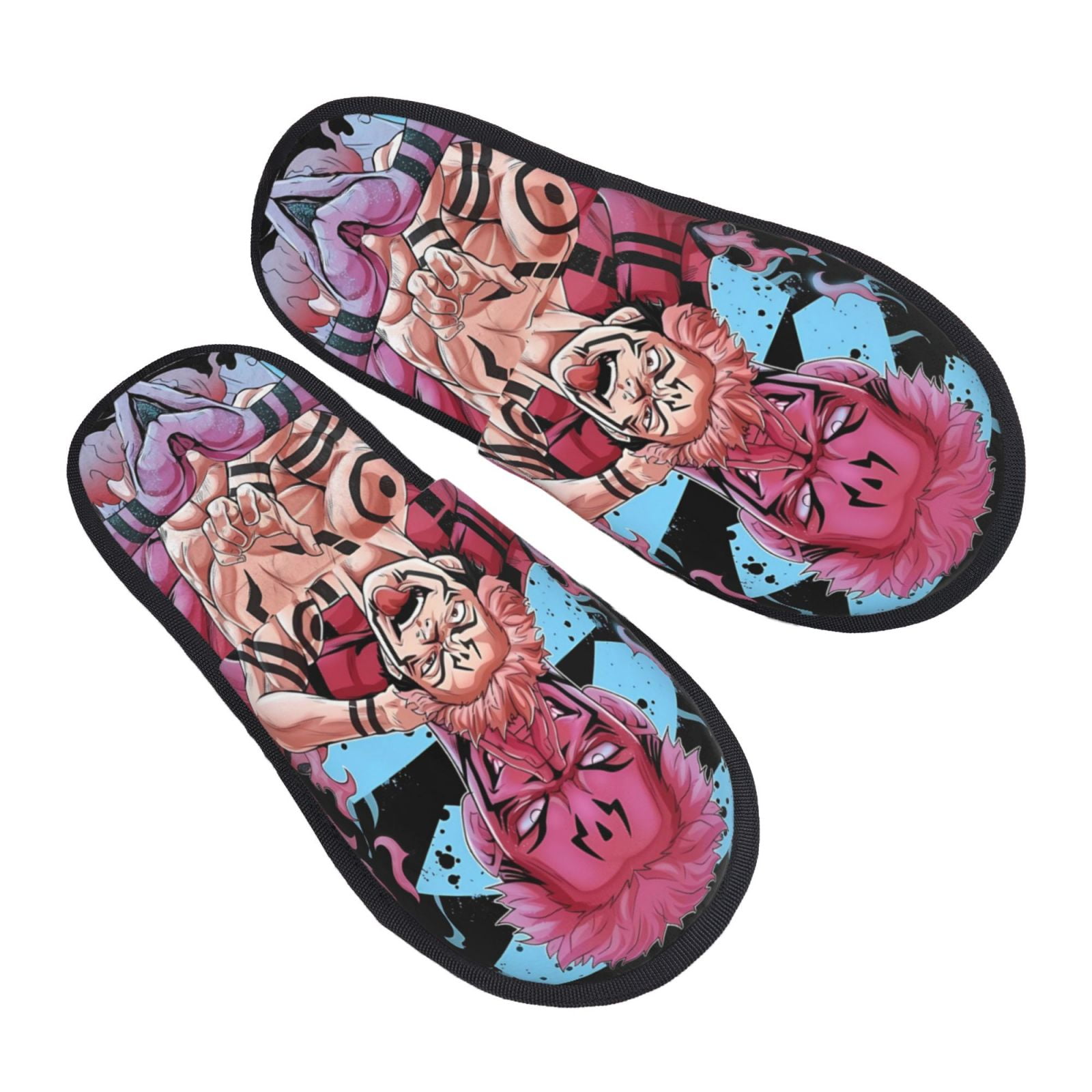 Jujutsu Kaisen Ryomen Sukuna Furry Slippers For Men Women Fuzzy House ...