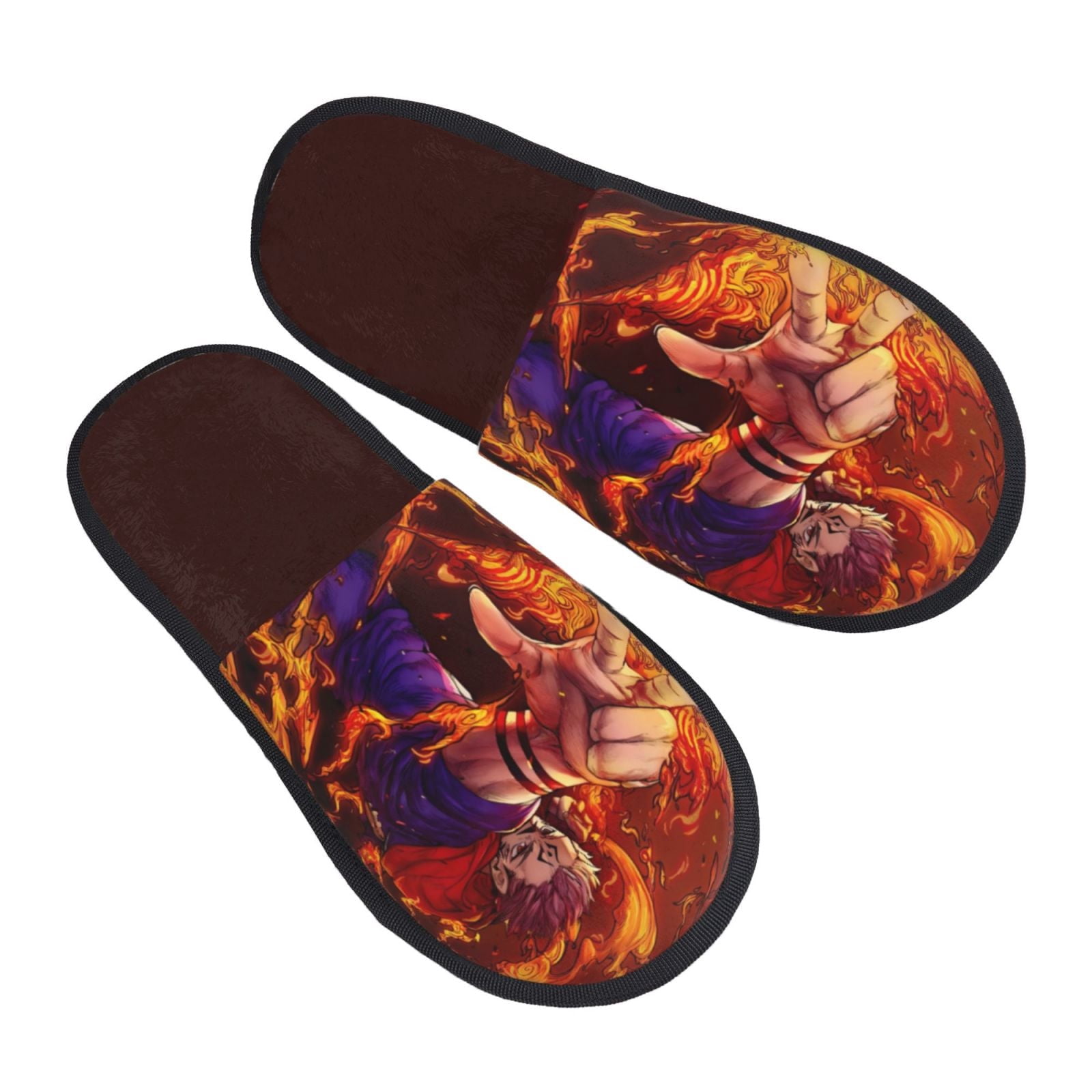Jujutsu Kaisen Ryomen Sukuna Furry Slippers For Men Women Fuzzy House ...