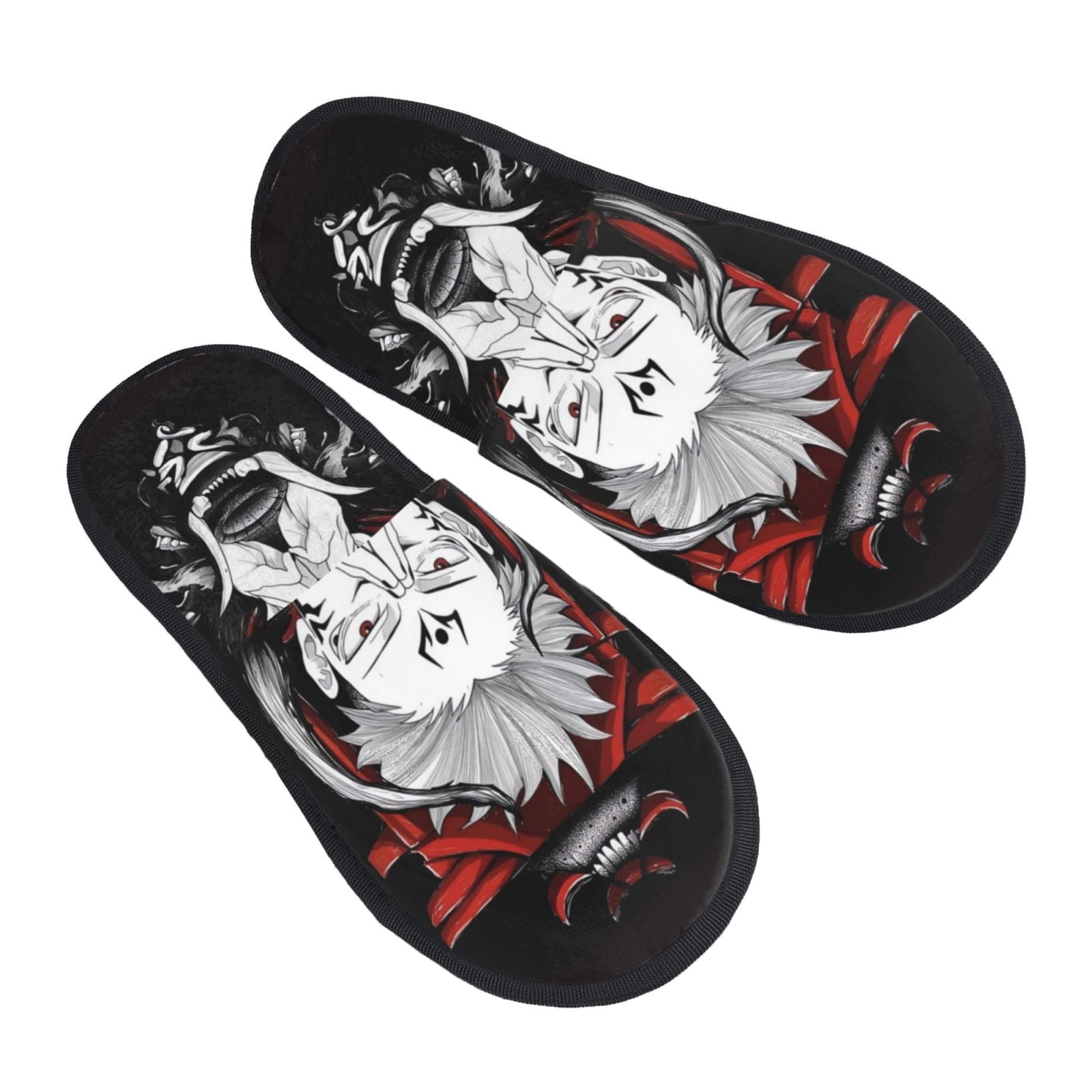 Jujutsu Kaisen Ryomen Sukuna Furry Slippers For Men Women Fuzzy House ...