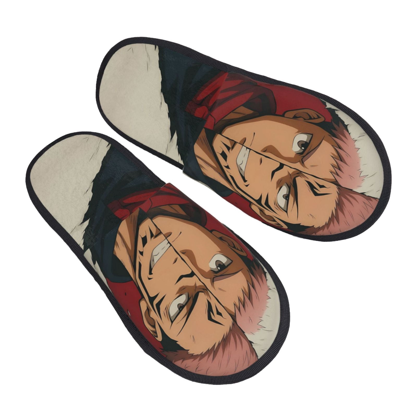 Jujutsu Kaisen Ryomen Sukuna Furry Slippers For Men Women Fuzzy House ...