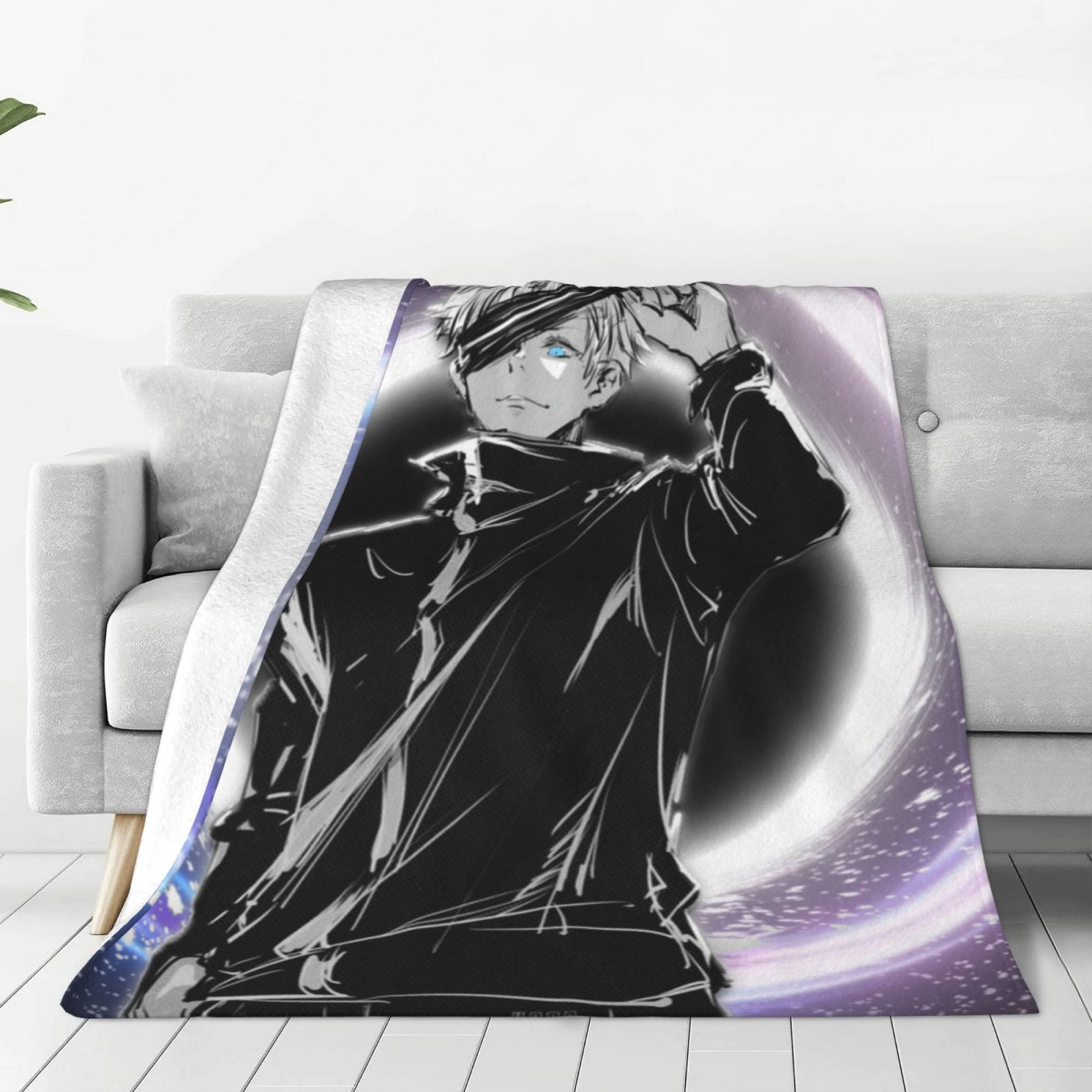 Jujutsu Kaisen Satoru Anime Flannel Blanket Cozy Ultra-Soft Micro ...