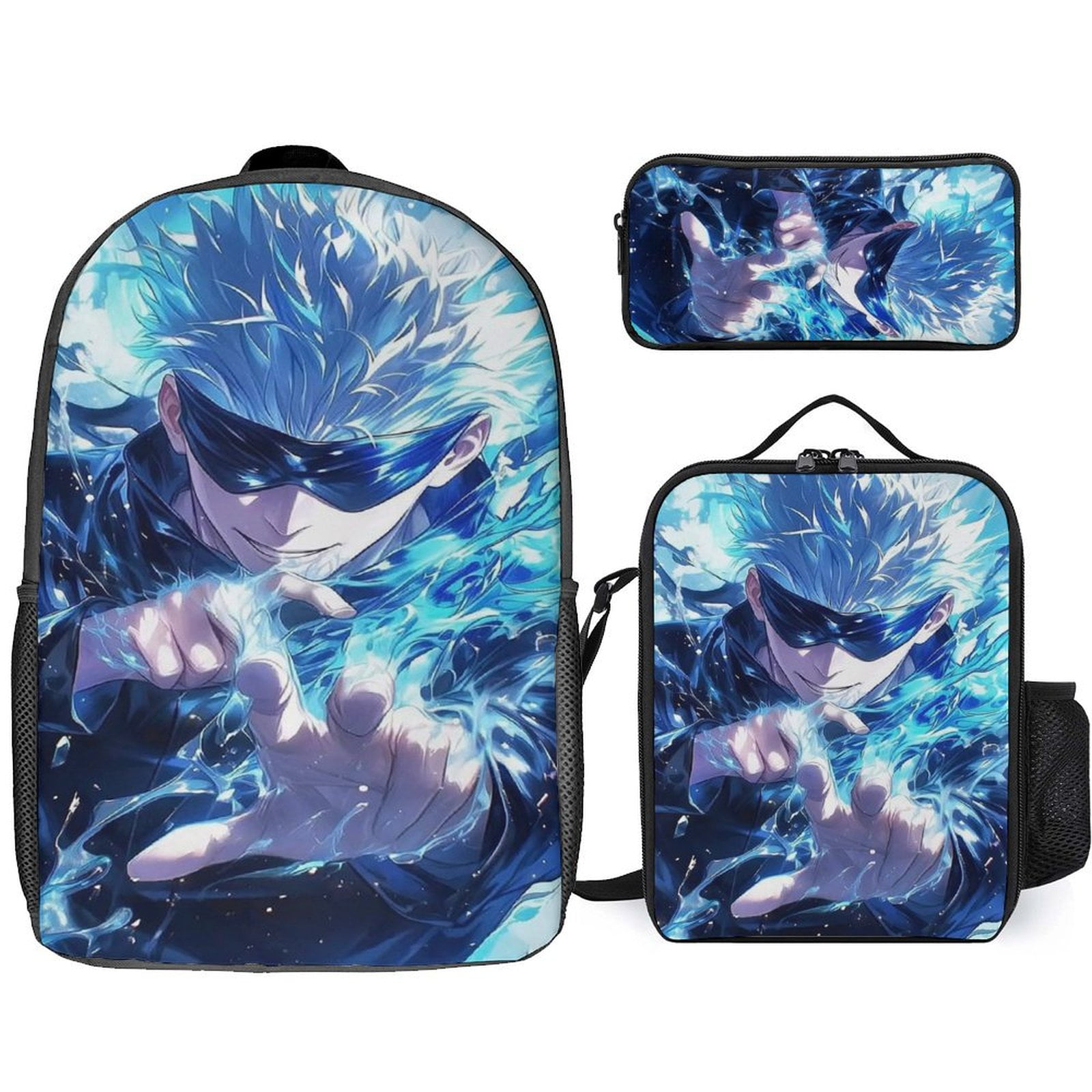 Jujutsu Kaisen Satoru Gojo 17in Backpack 3 Piece Set Lightweight ...