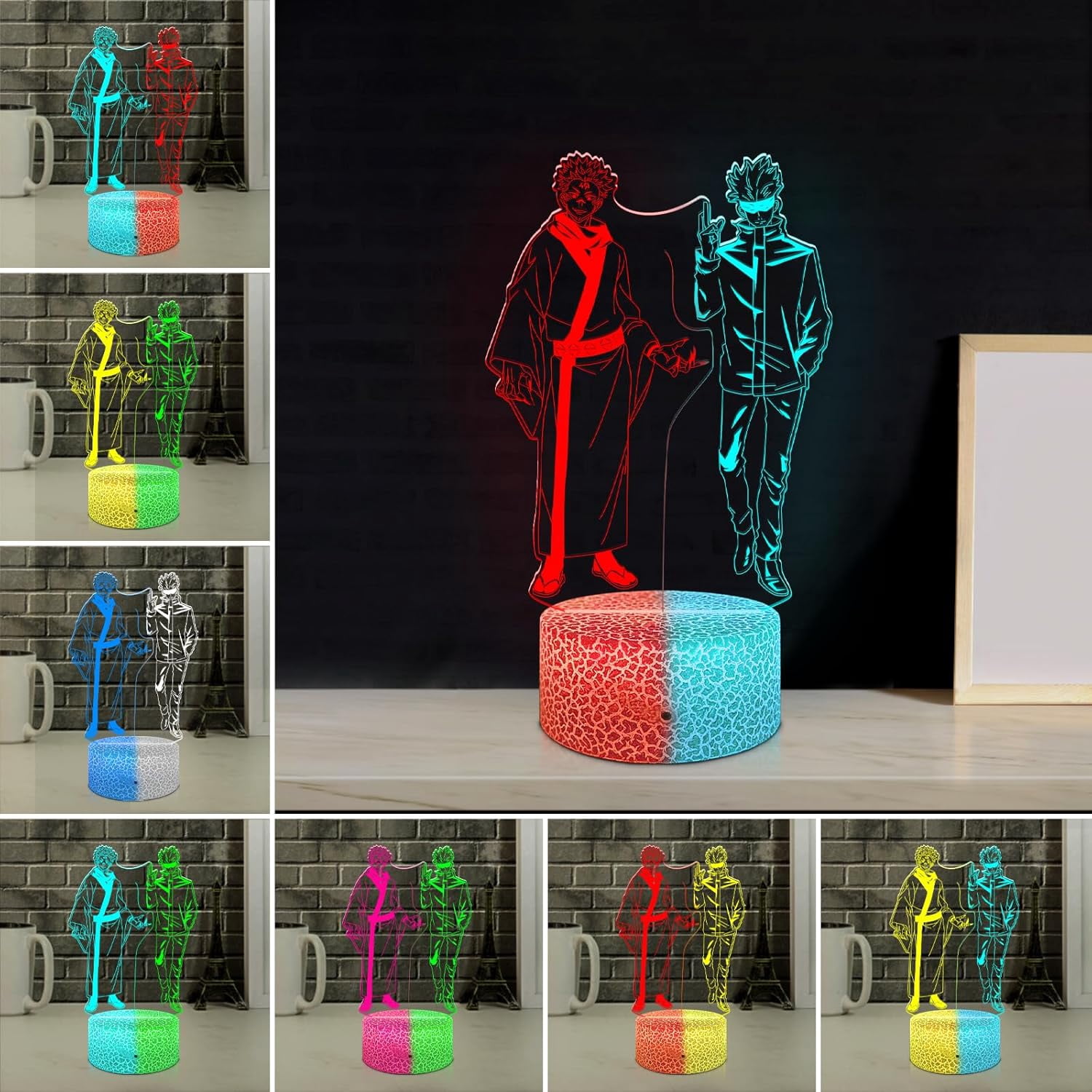 Jujutsu Kaisen Satoru Gojo And Itadori Yuji Night Light 2 In 1 - Two ...