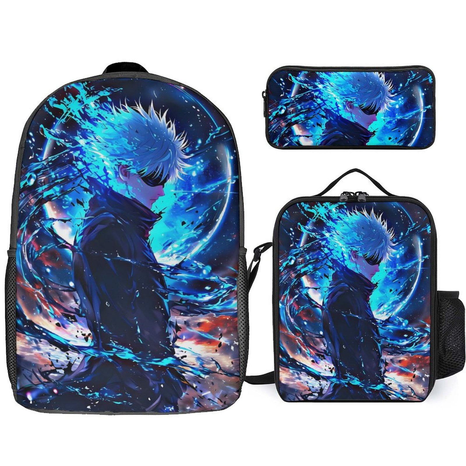Jujutsu Kaisen Satoru Gojo Backpack 3 Piece Set Laptop Work Backpack ...