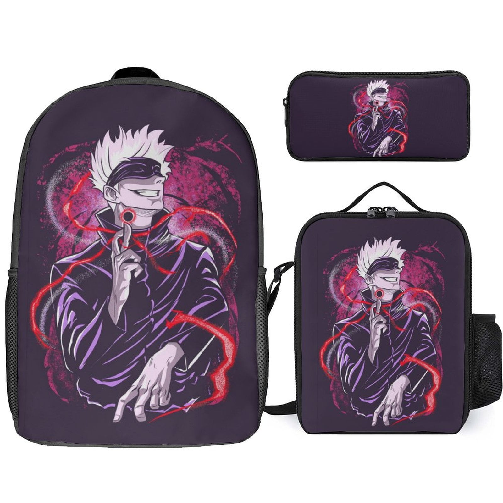 Jujutsu Kaisen Satoru Gojo Backpack 3 Piece Set Laptop Work Backpack ...