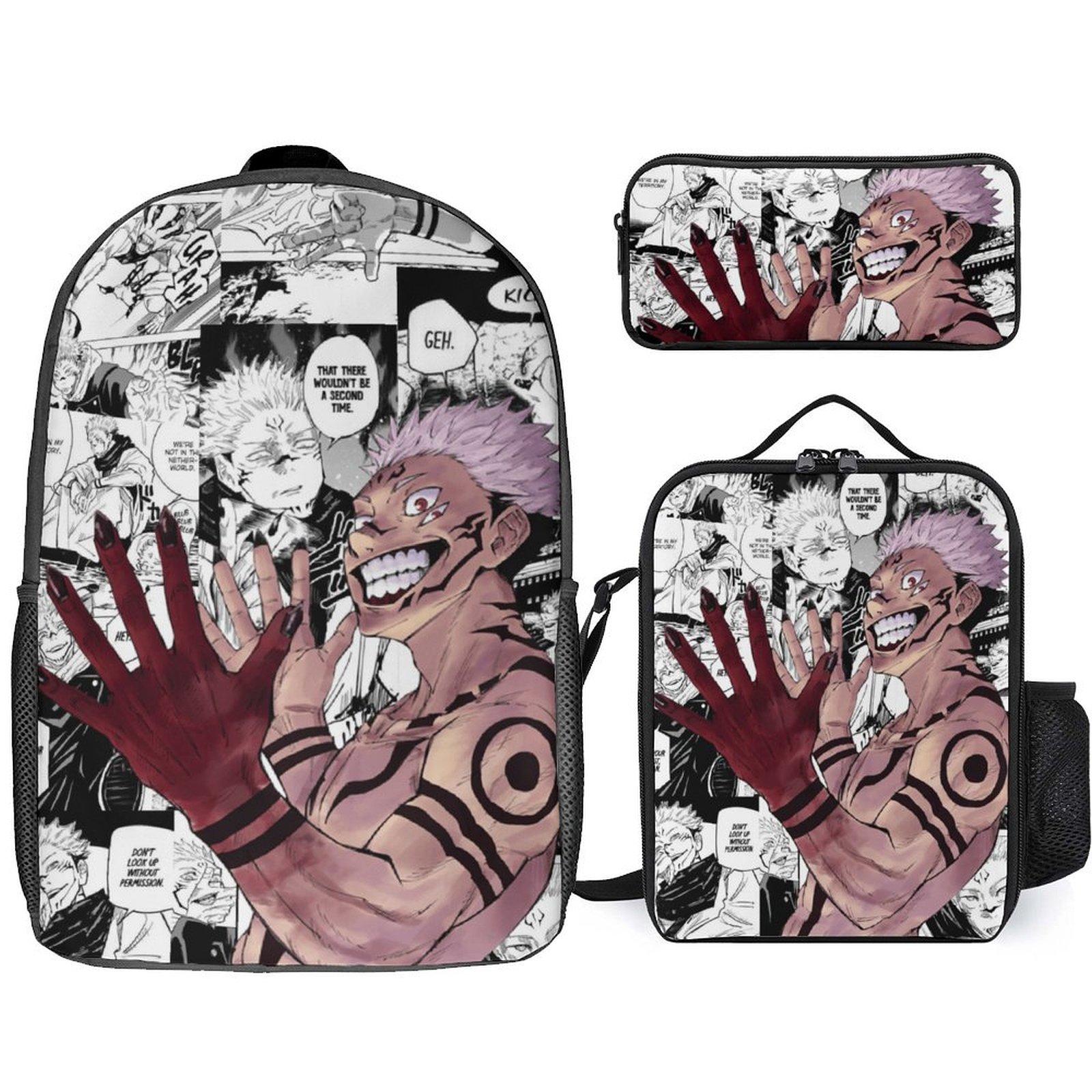 Jujutsu Kaisen Satoru Gojo Backpack 3 Piece Set Laptop Work Backpack ...