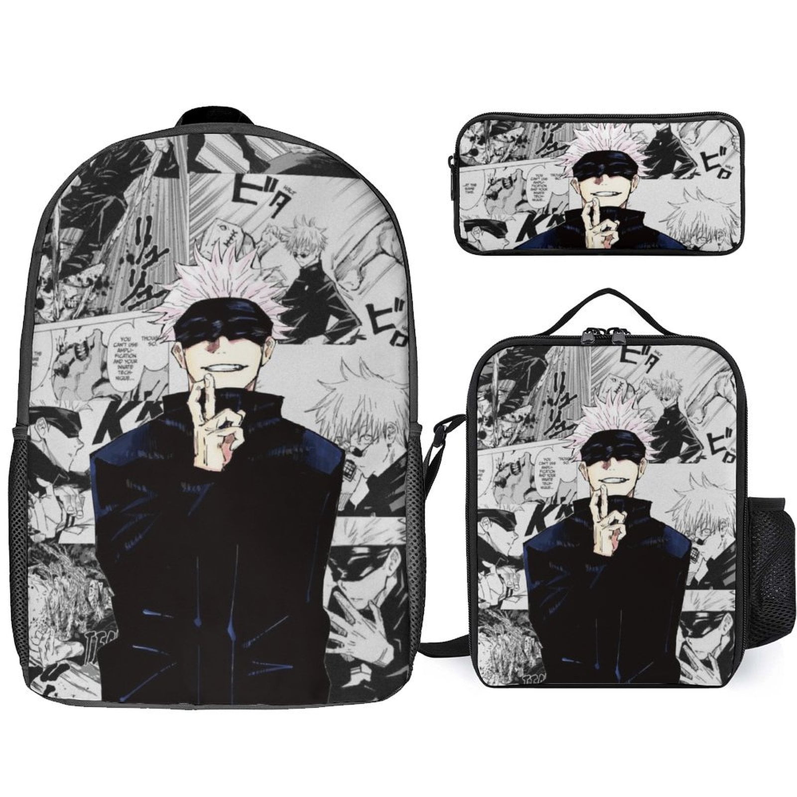 Jujutsu Kaisen Satoru Gojo Backpack 3 Piece Set Laptop Work Backpack ...