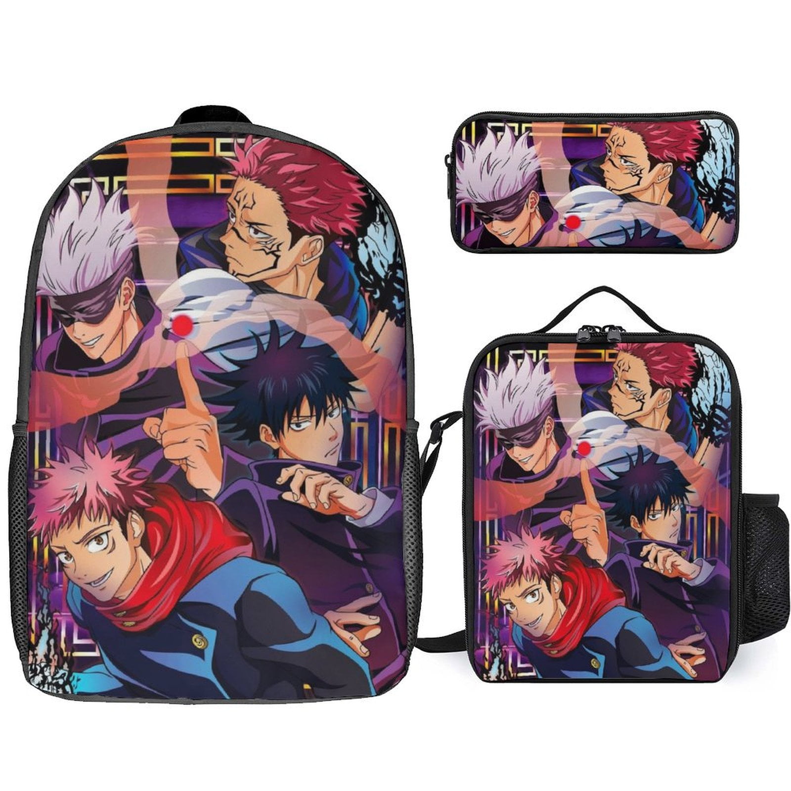 Jujutsu Kaisen Satoru Gojo Backpack 3 Piece Set Laptop Work Backpack ...