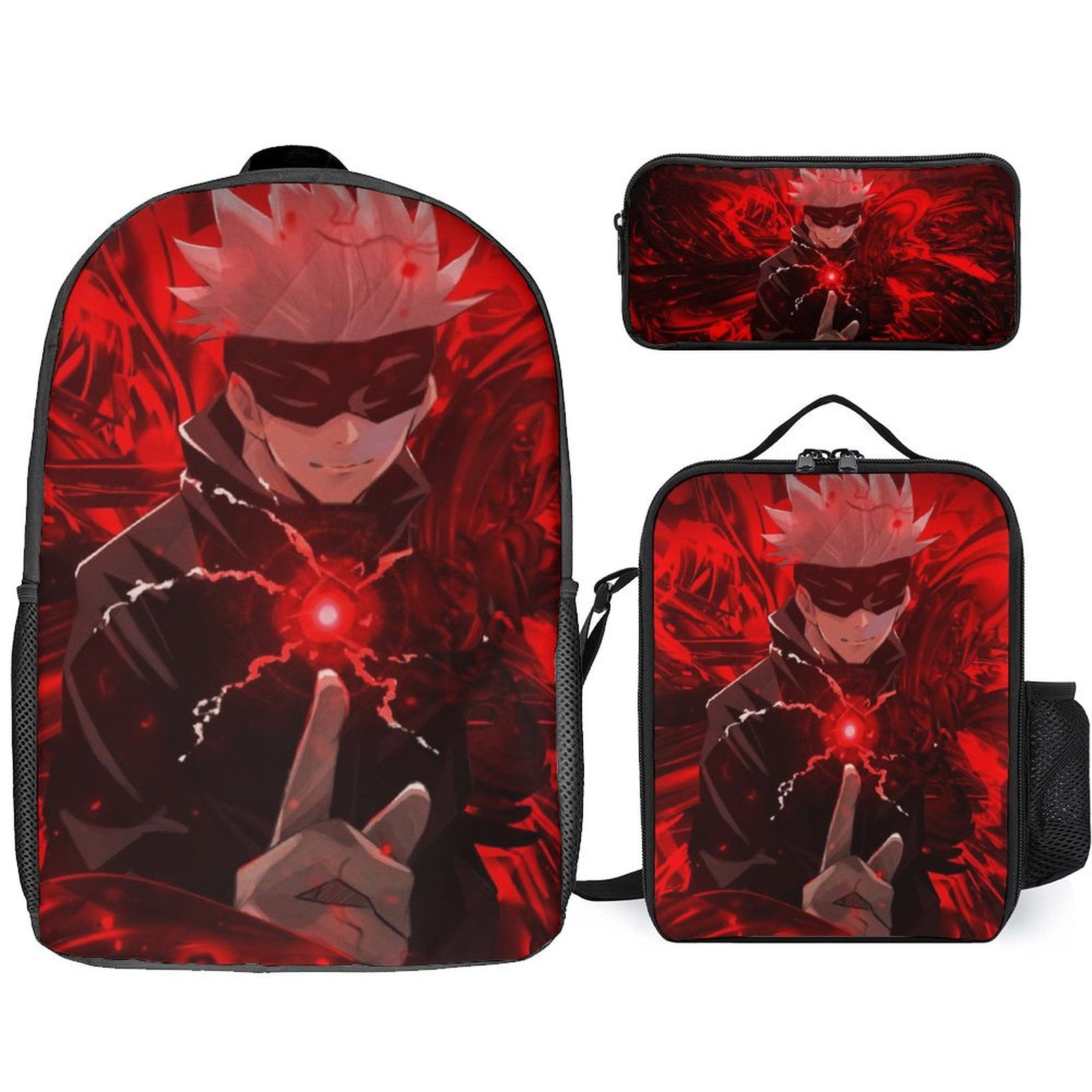 Jujutsu Kaisen Satoru Gojo Backpack 3 Piece Set Laptop Work Backpack ...