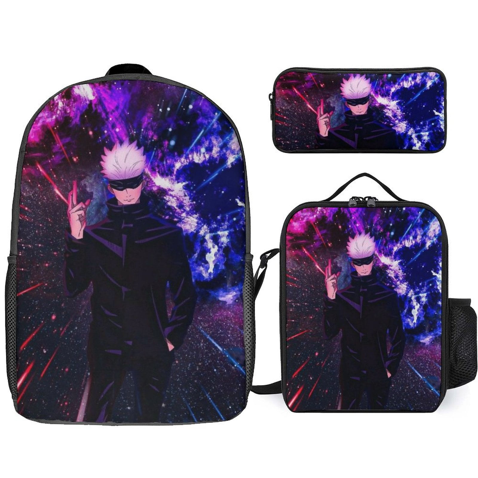 Jujutsu Kaisen Satoru Gojo Backpack 3 Piece Set Laptop Work Backpack ...