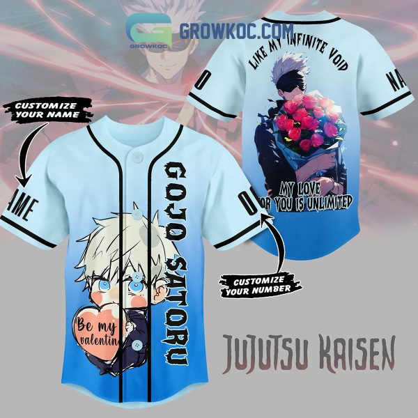 Jujutsu Kaisen Satoru Gojo Be My Valentine Personalized Baseball Jersey ...