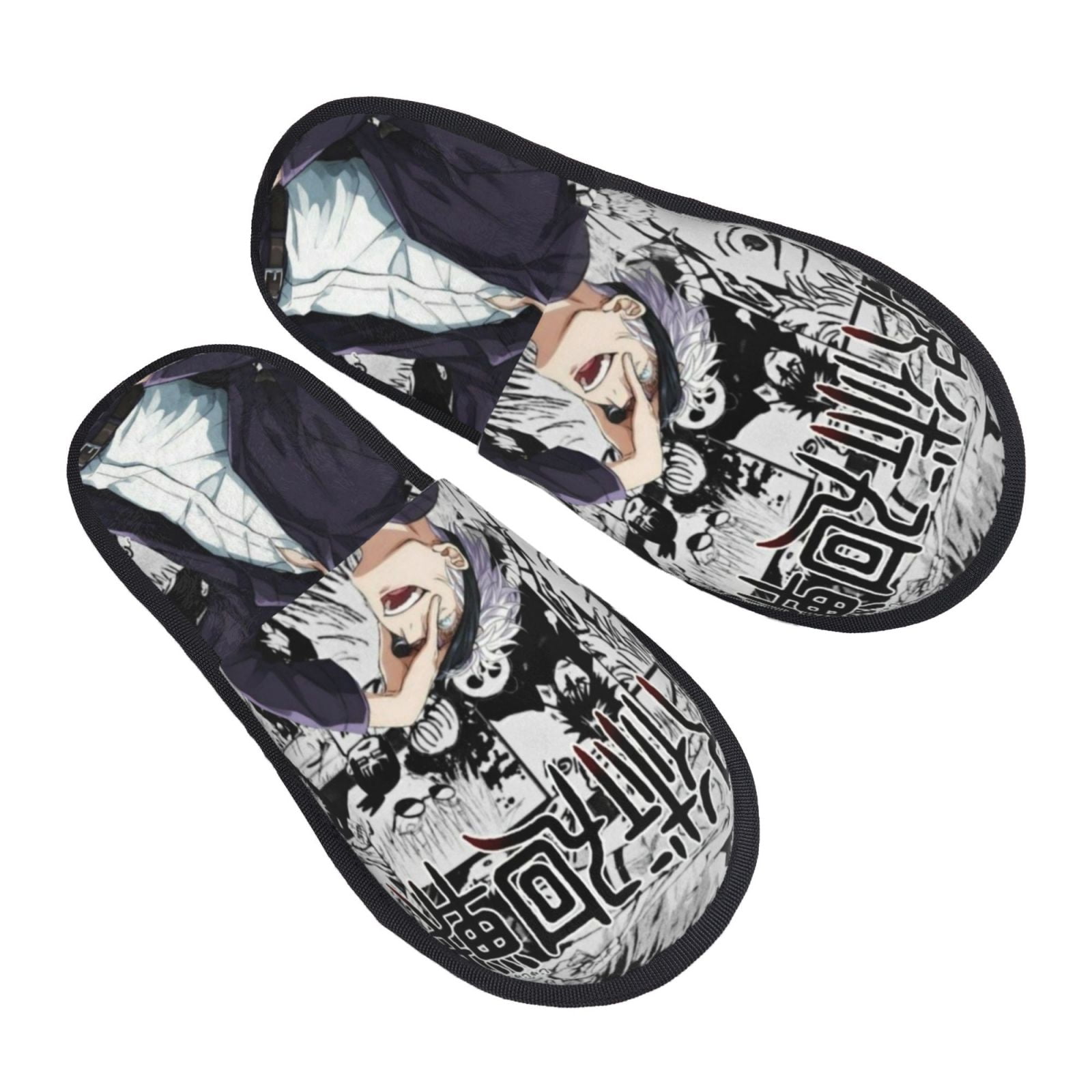 Jujutsu Kaisen Satoru Gojo Furry Slippers For Men Women Fuzzy House ...
