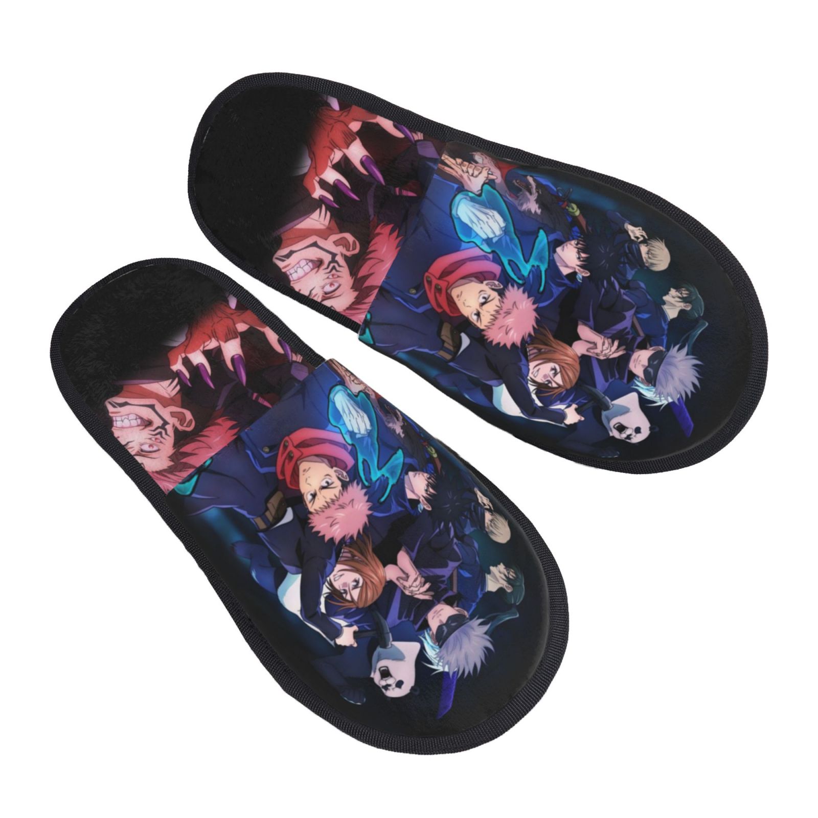 Jujutsu Kaisen Satoru Gojo Furry Slippers For Men Women Fuzzy House ...