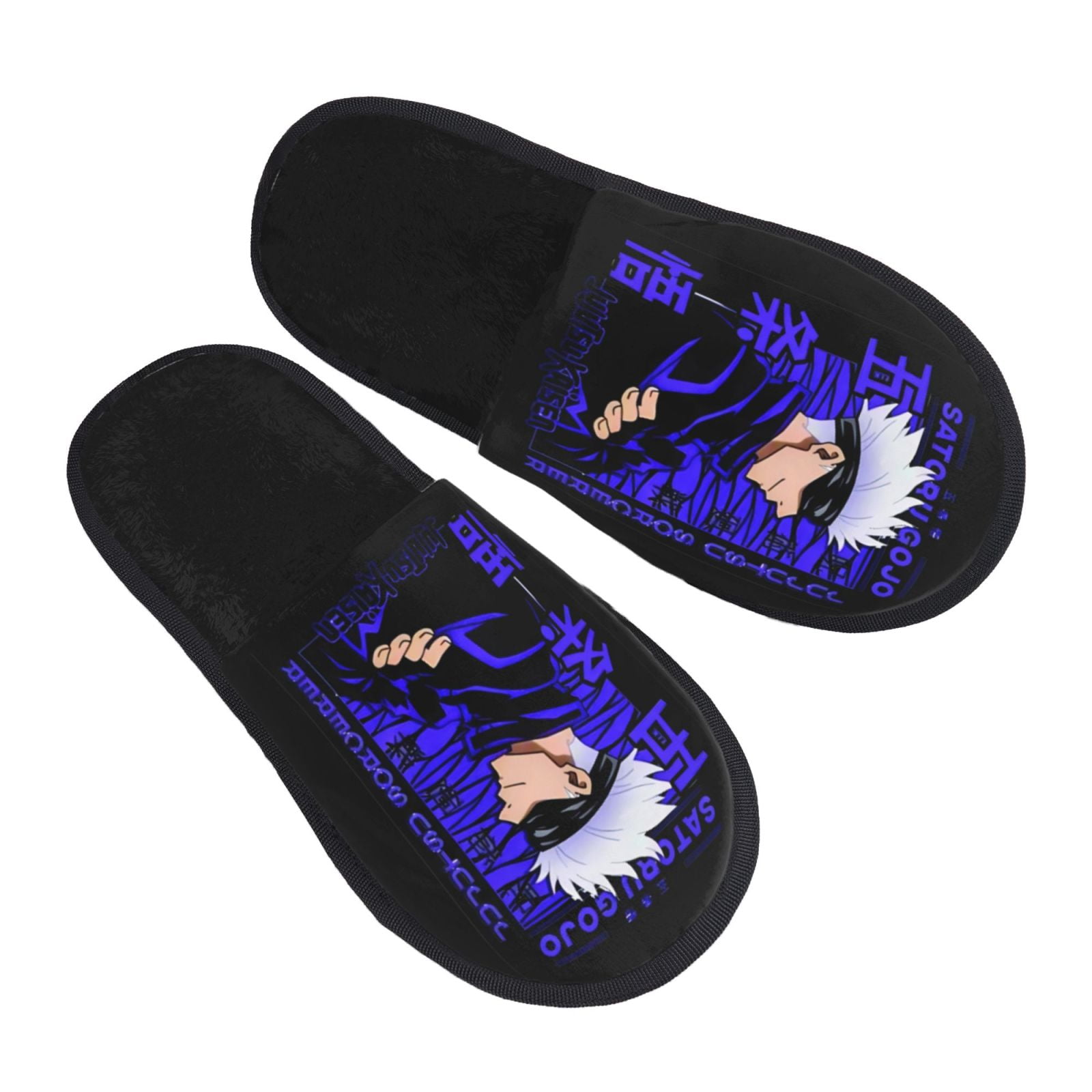 Jujutsu Kaisen Satoru Gojo Furry Slippers For Men Women Fuzzy House ...