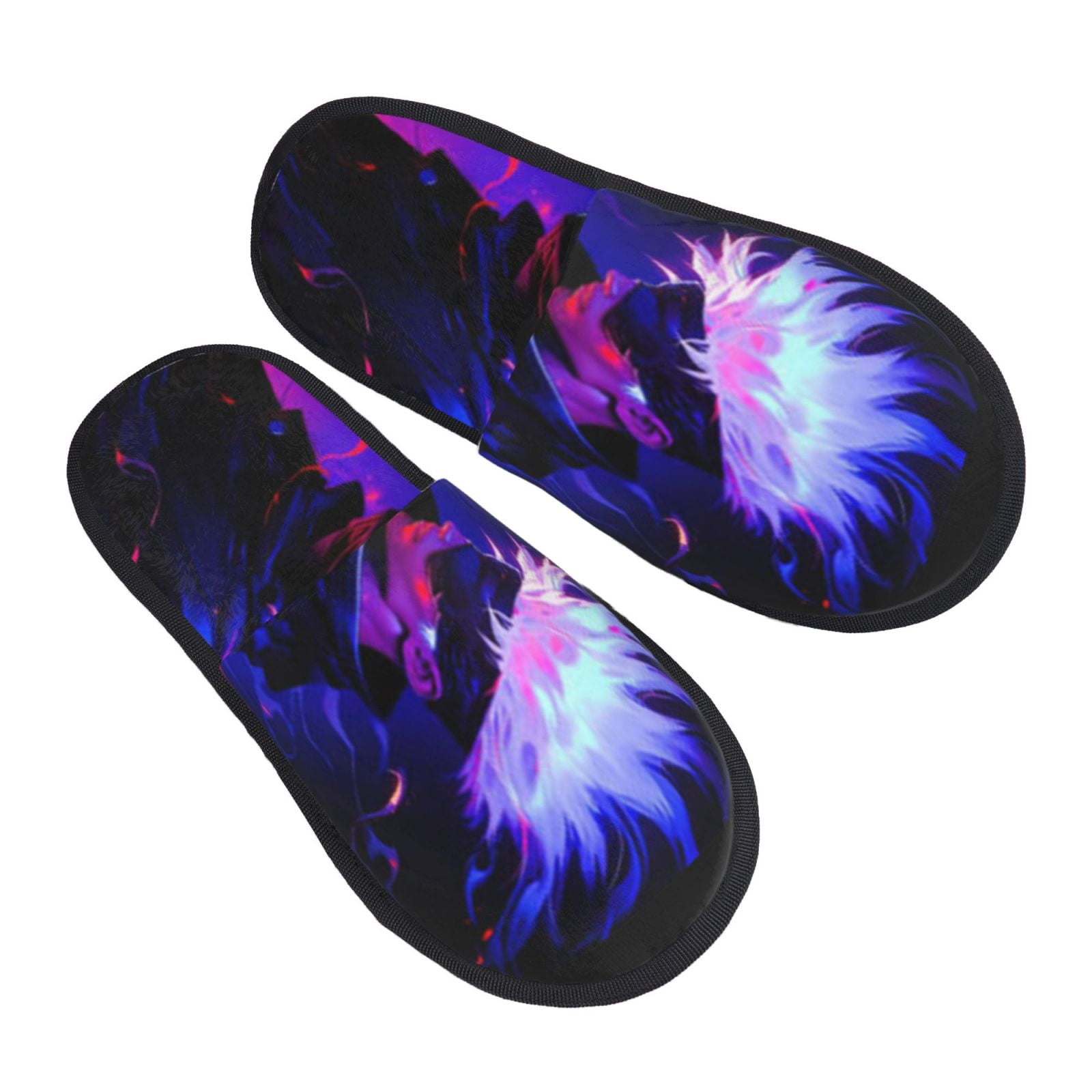 Jujutsu Kaisen Satoru Gojo Furry Slippers For Men Women Fuzzy House ...