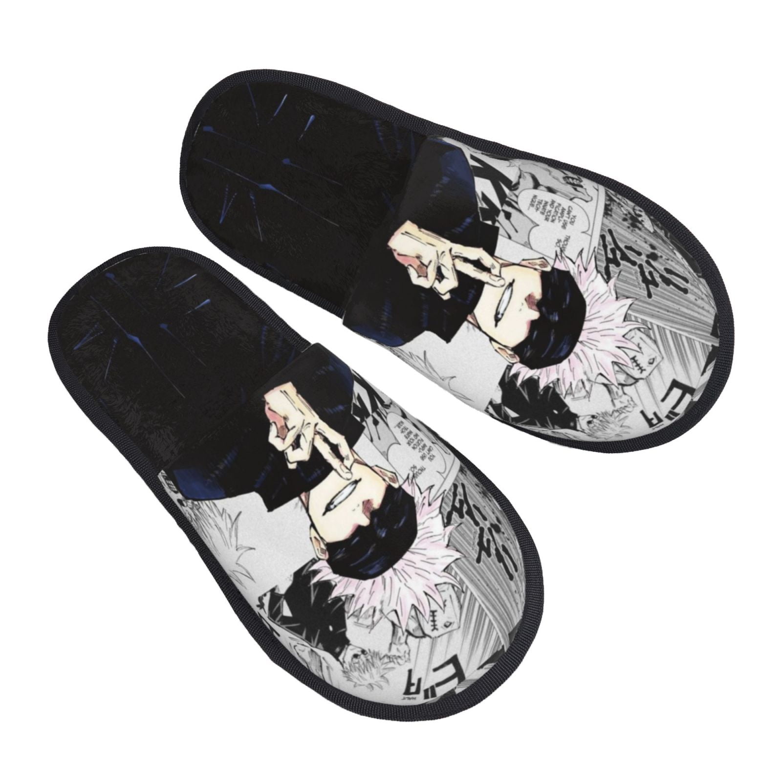 Jujutsu Kaisen Satoru Gojo Furry Slippers For Men Women Fuzzy House ...