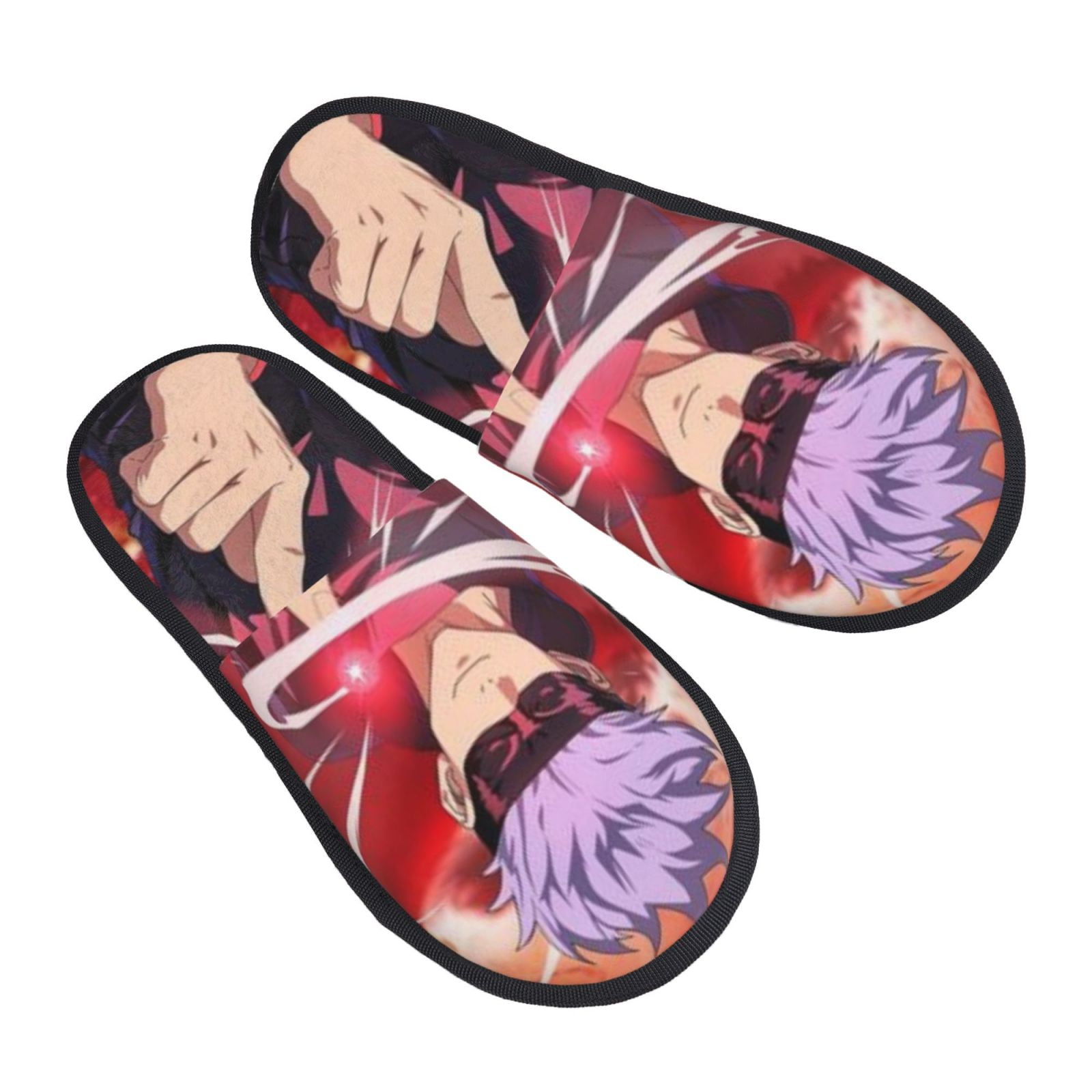Jujutsu Kaisen Satoru Gojo Furry Slippers For Men Women Fuzzy House ...
