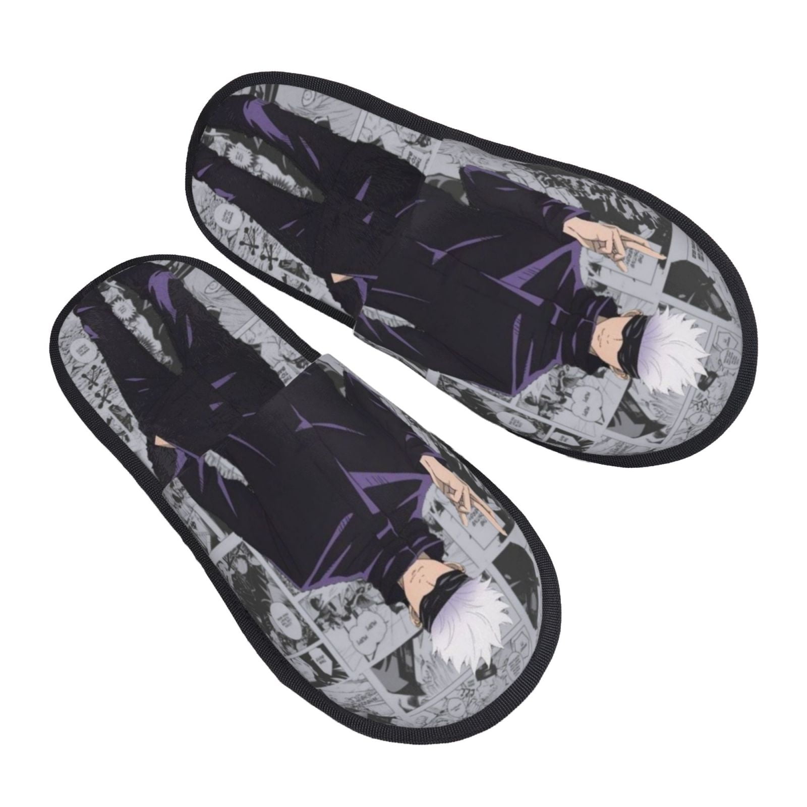 Jujutsu Kaisen Satoru Gojo Furry Slippers For Men Women Fuzzy House ...